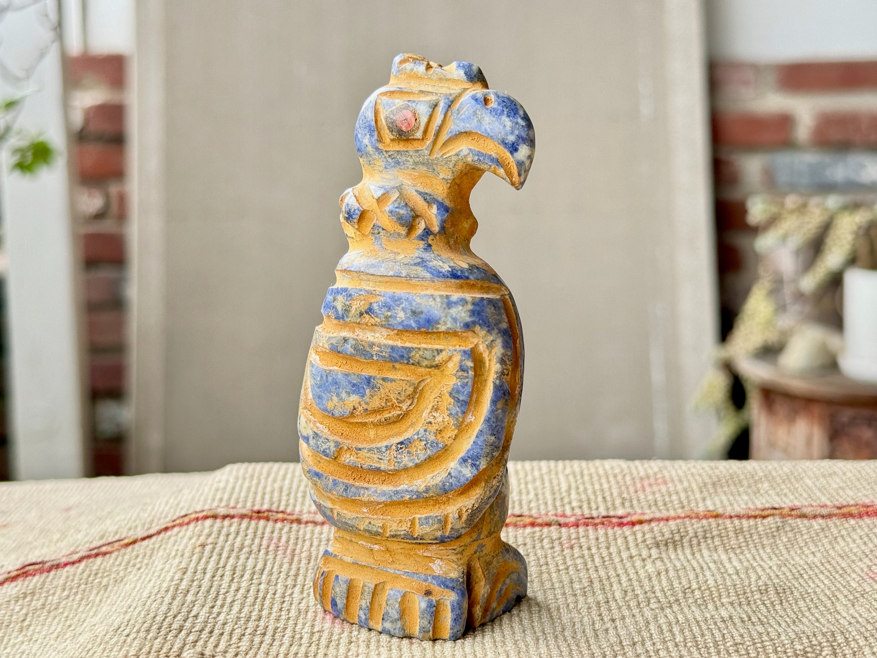 Incan Condor Statue by Peruvian Artist Ruben Layme, Hand Carved Andean ...