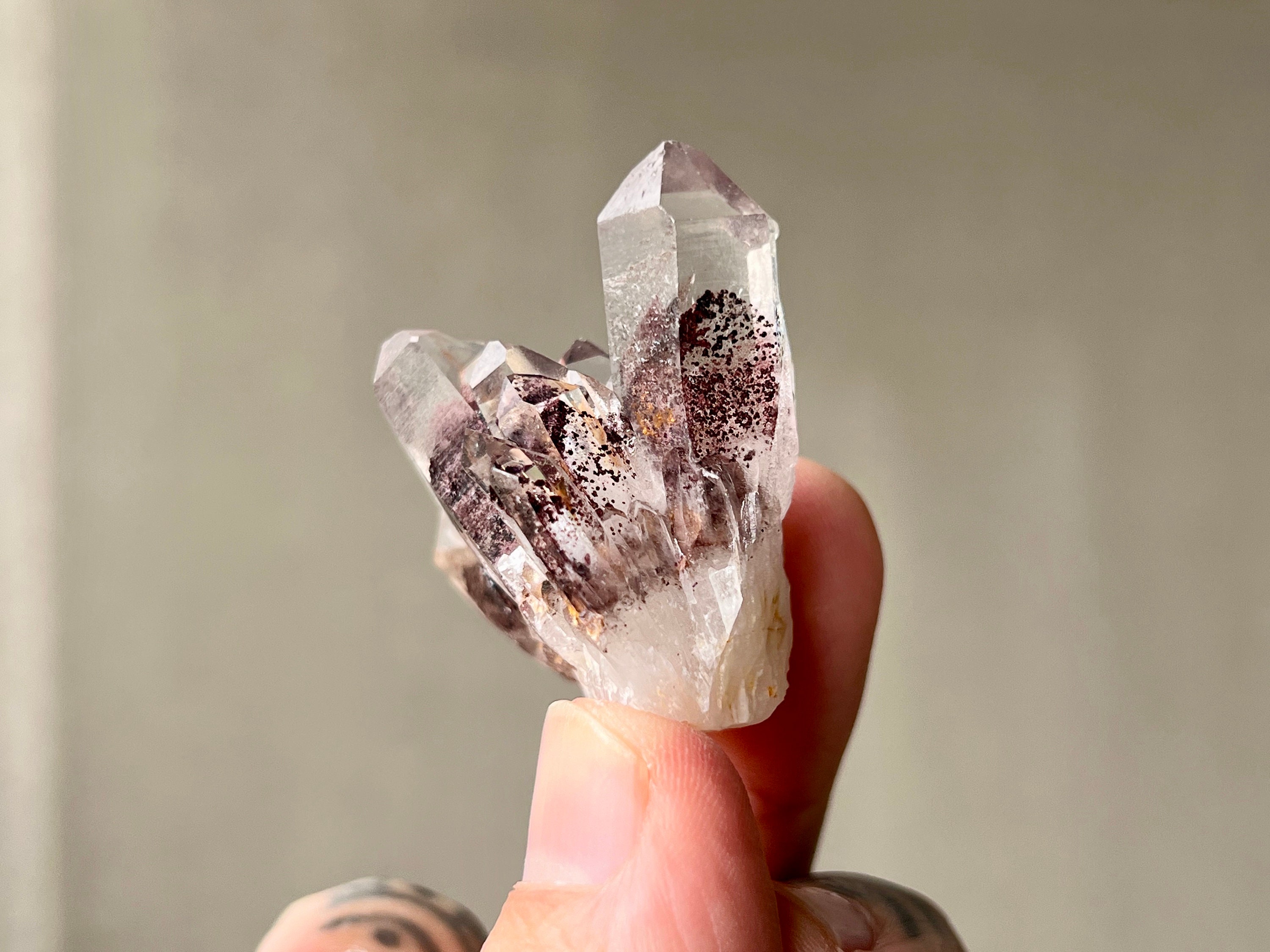 Sunset Phantom Quartz, New Find, Rare Red Phantom Quartz with Hematite ...