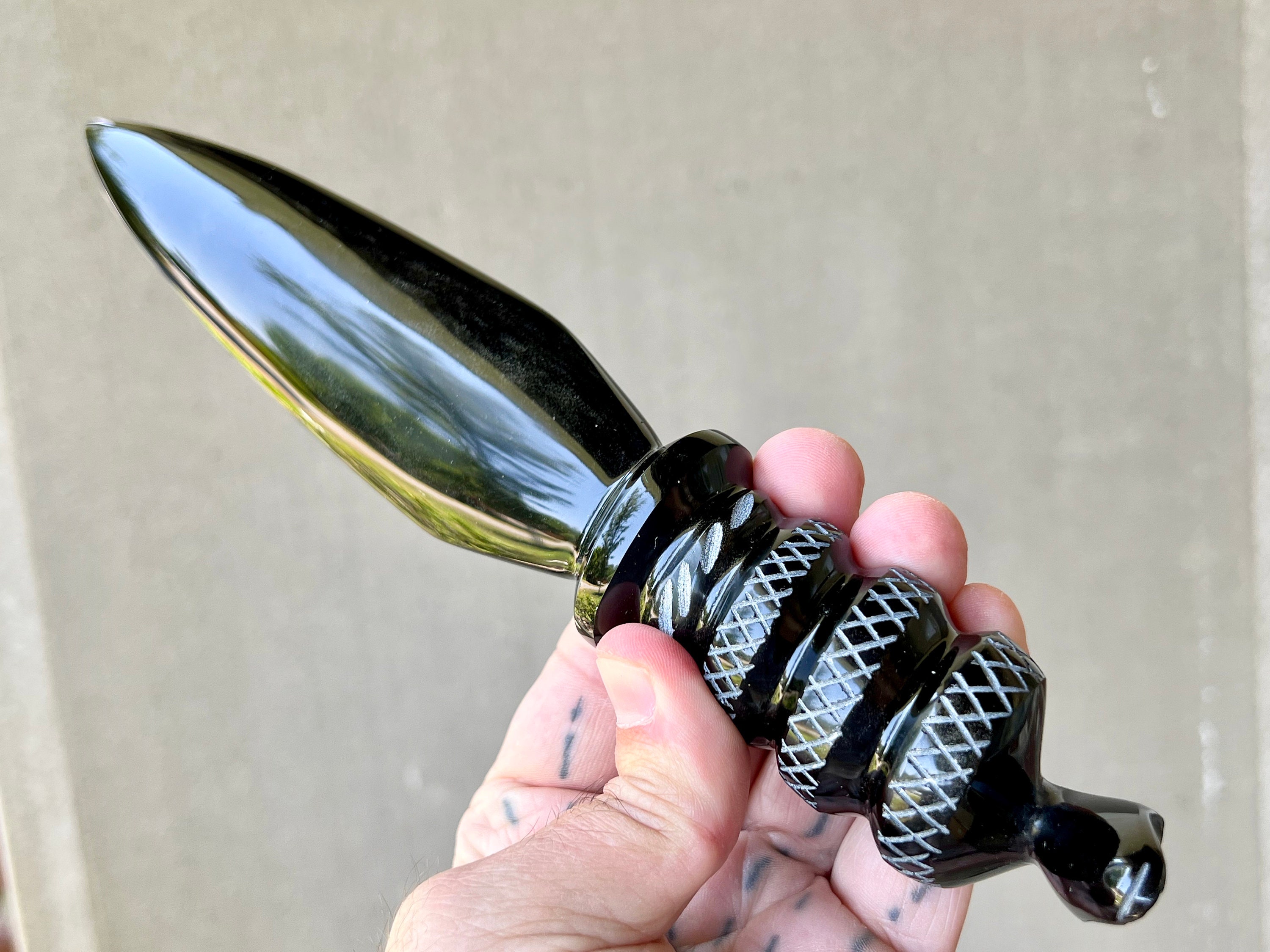 Ceremonial Serpent Dagger, Obsidian Knife for Energetic Cord Cutting ...
