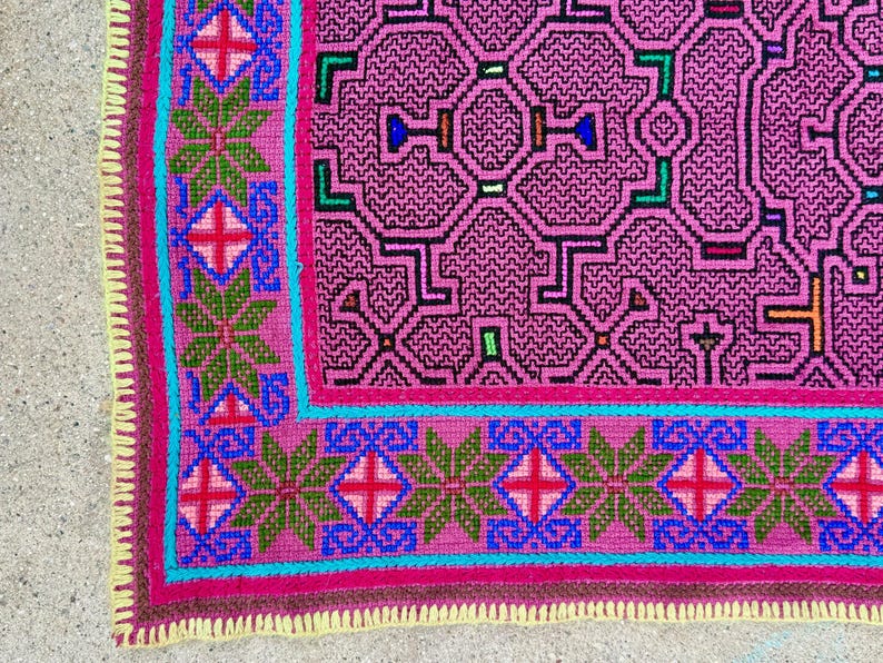 Shipibo Manta Cloth, Traditional Shamanic Mesa Cloth for Plant Medicine ...