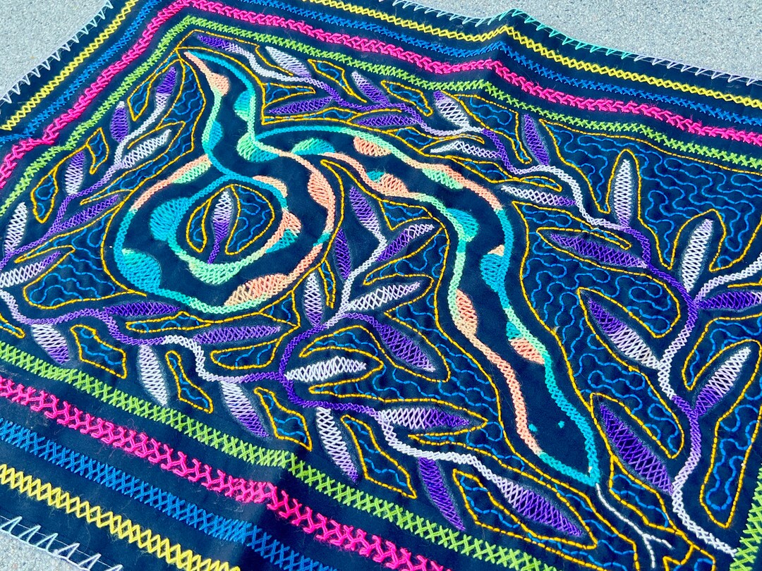 19 X 26 Shipibo Manta Cloth by Maestra Juanita, Icaro for Cumaseba With ...