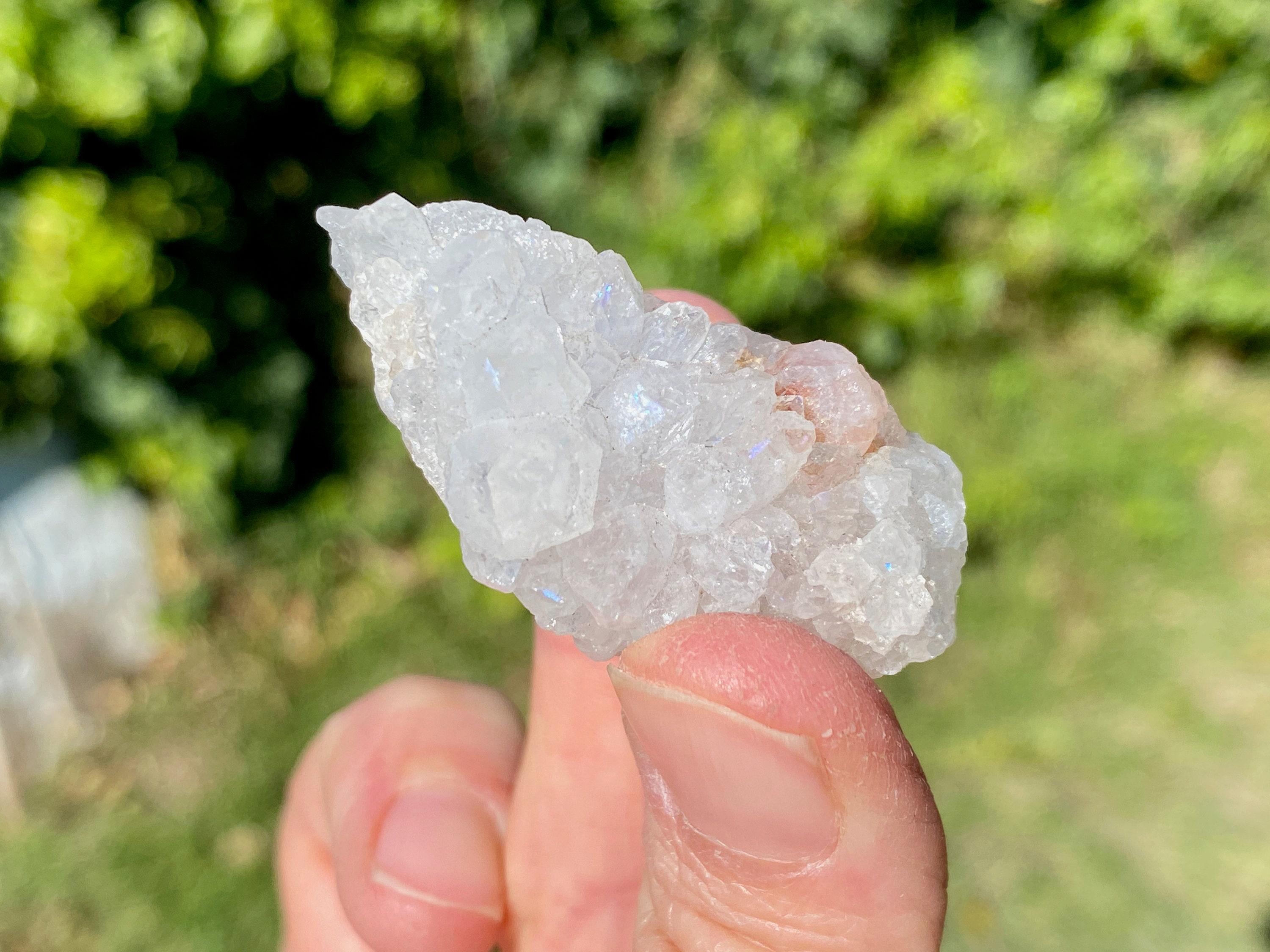 Iris Quartz Crystal Cluster with Rhodium, Rainbow Quartz, Aurora Quartz, Anandalite, Divine ...