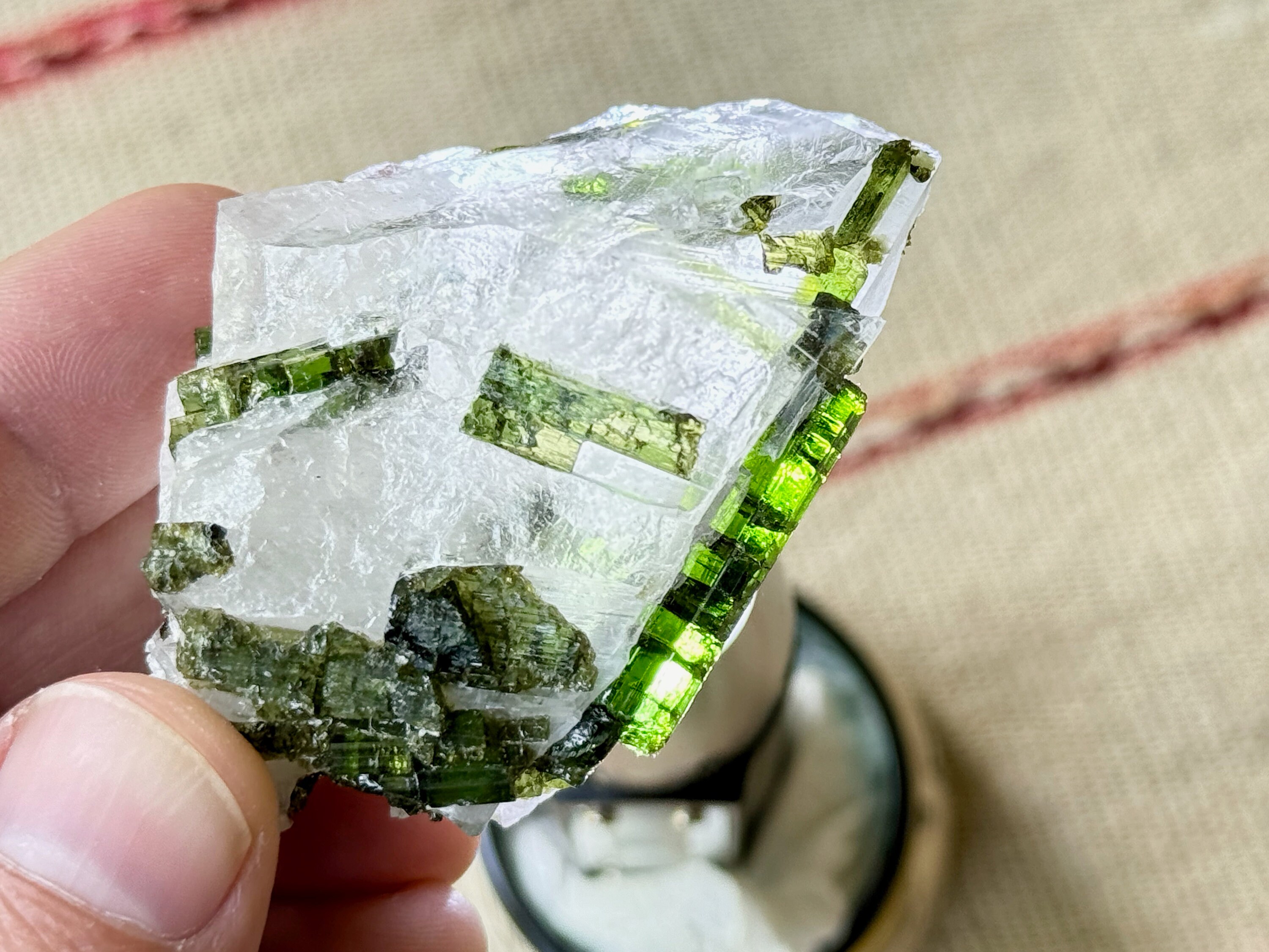 Paraiaba Green Tourmaline in Quartz from Agua Branca, 95g, New Find ...