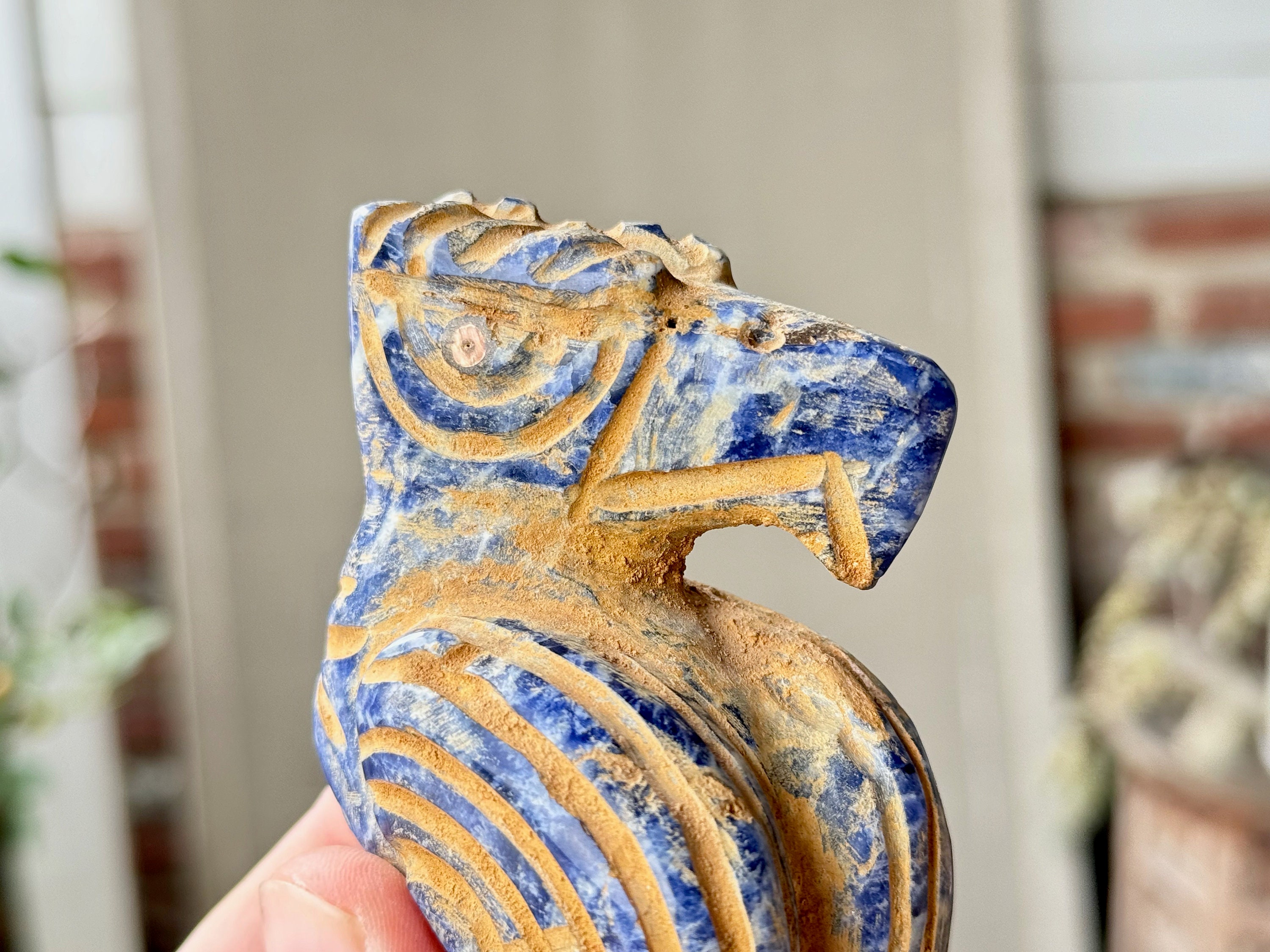 Incan Eagle Statue by Peruvian Artist Ruben Layme, Hand Carved Andean ...