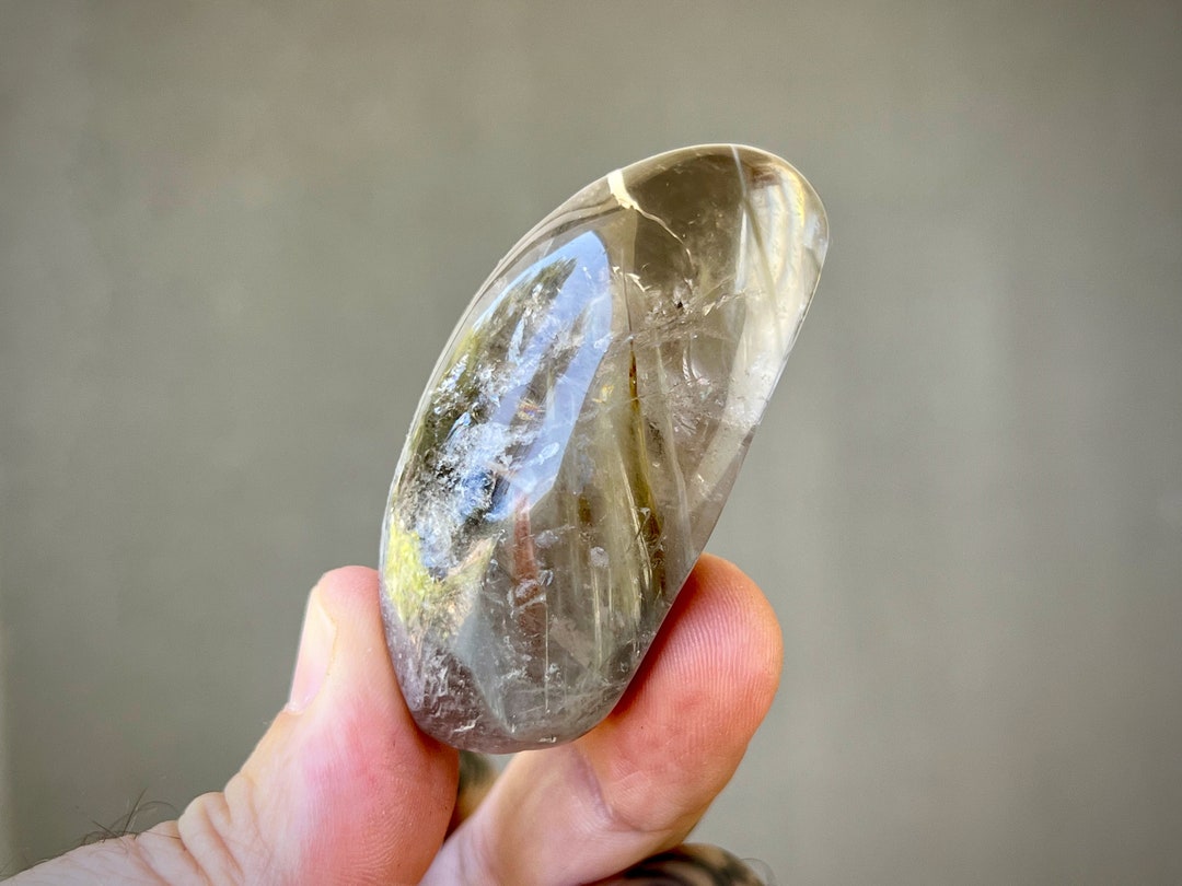 White Phantom Quartz Dome With Wispy Kaolinite, Hematite and Lodolite ...
