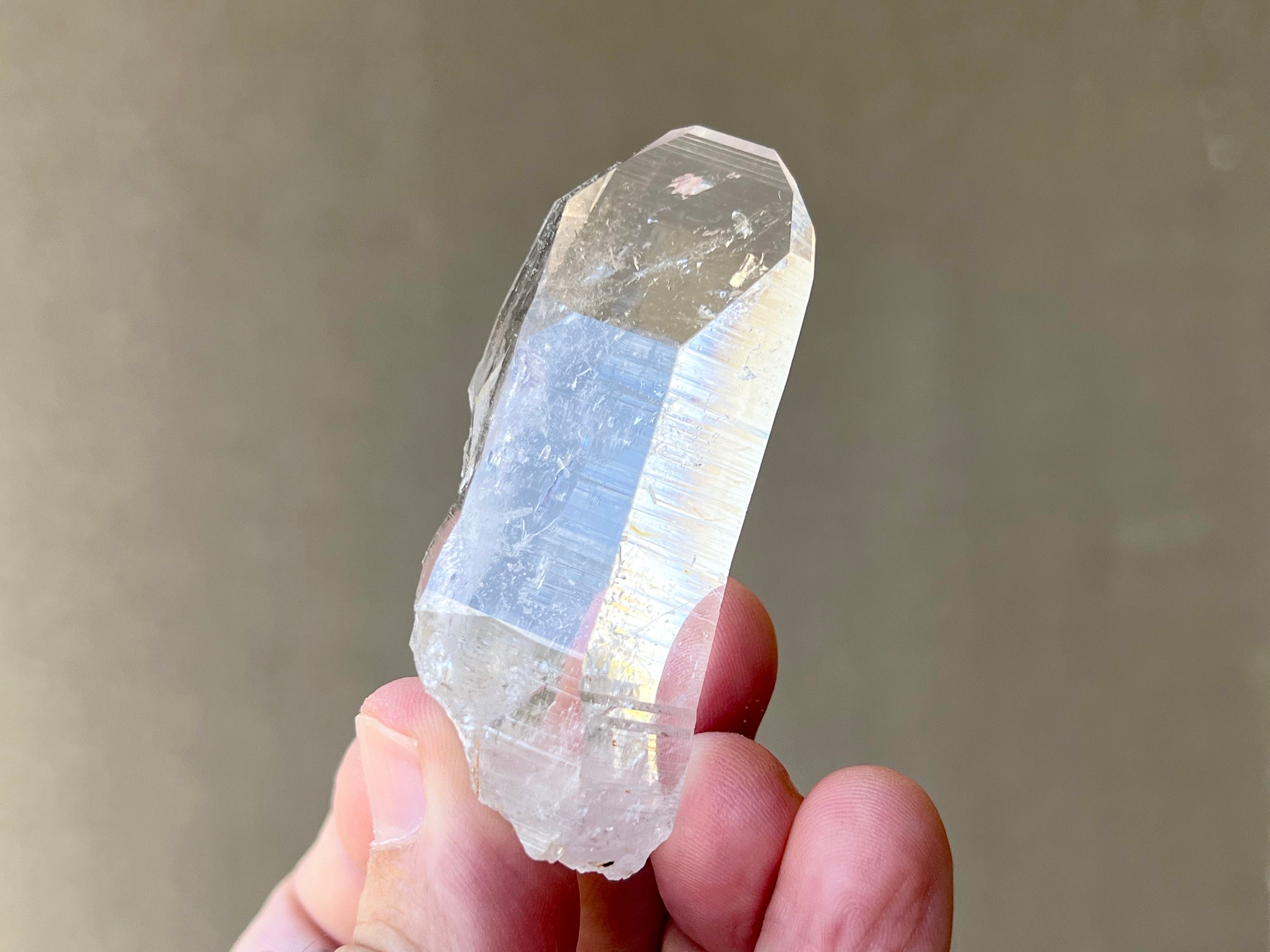 Lemurian Quartz Crystal, Rare 8-Sided Main Facet (Grounding Crystal ...