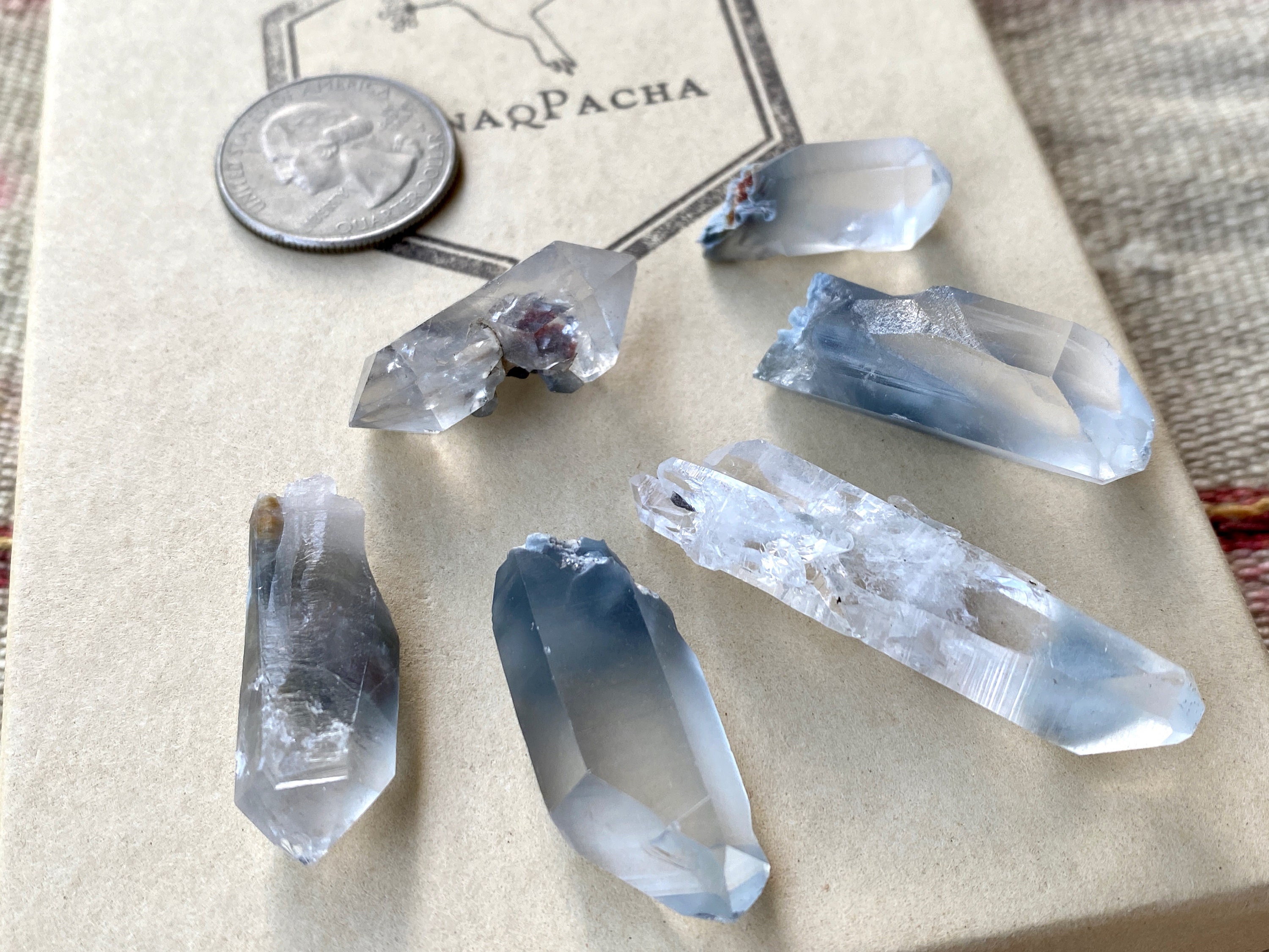 Blue Tara Quartz Lot, 6 Pieces, Old Find, Psychic Intuition, Spiritual ...