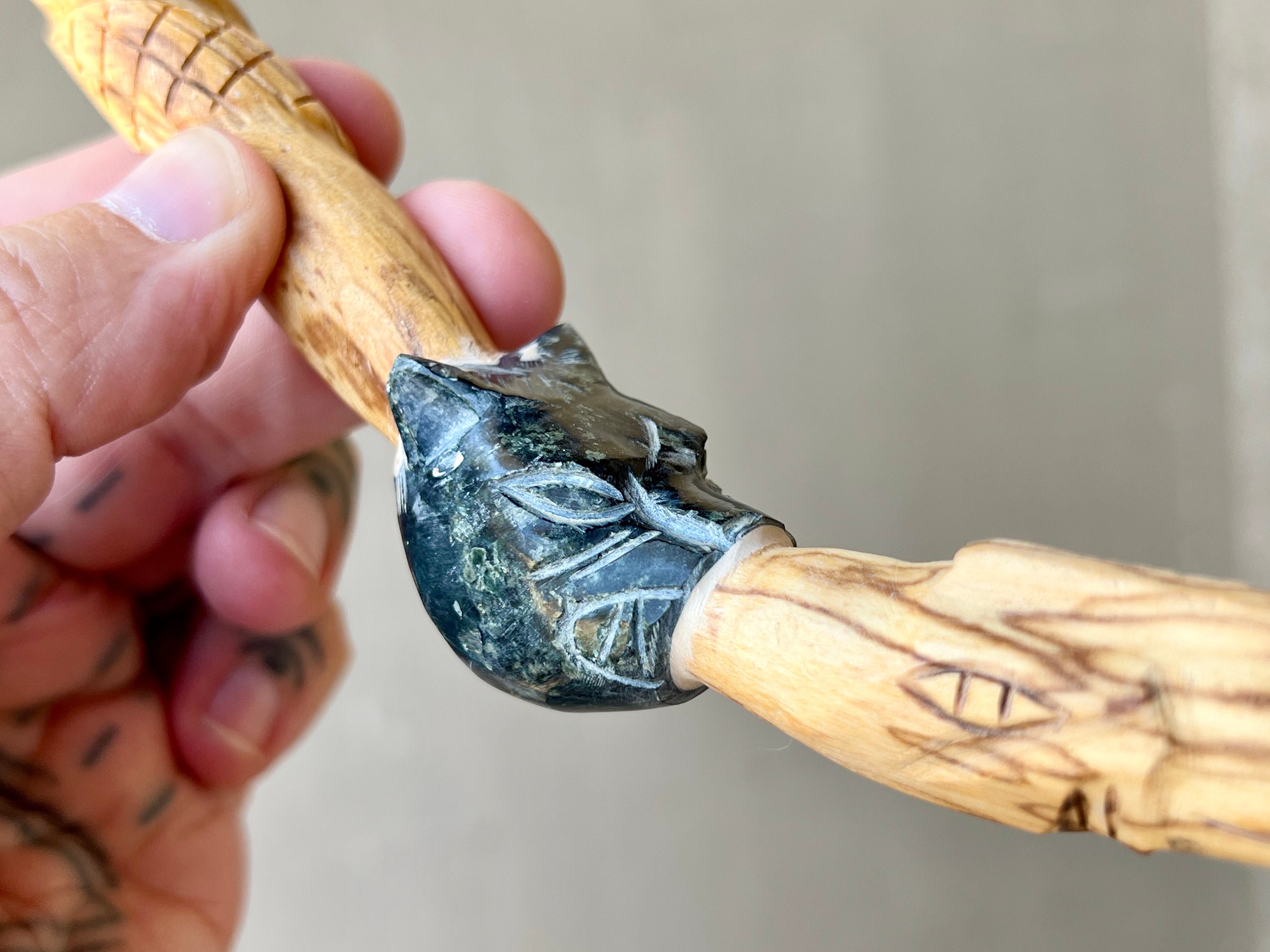 Incan Trilogy Tepi Pipe, Palo Santo Wood & Stone Tepi with Puma, Condor ...