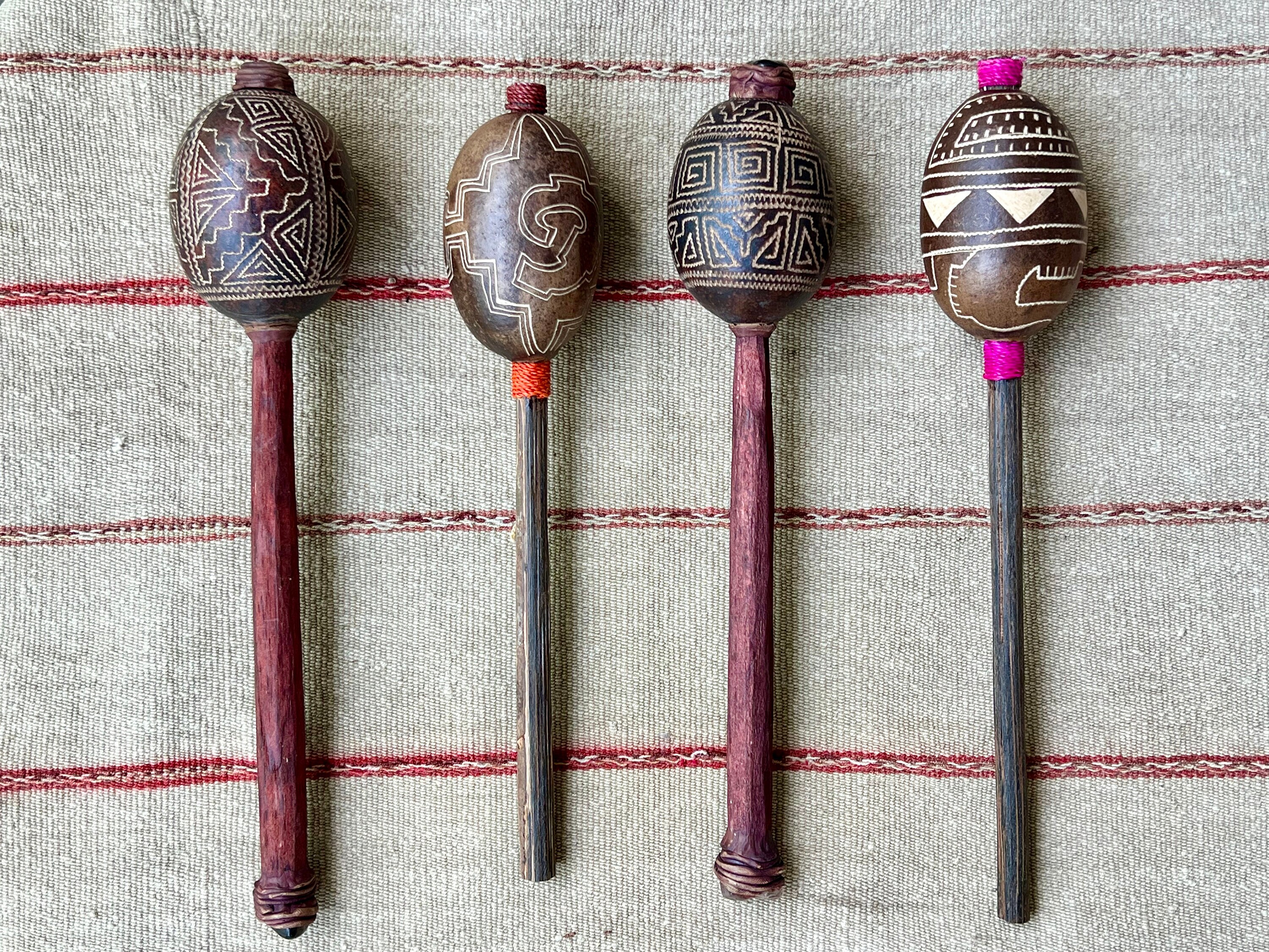 Shaman Rattle, Traditional Shipibo Rattle for Shamanic Plant Medicine ...