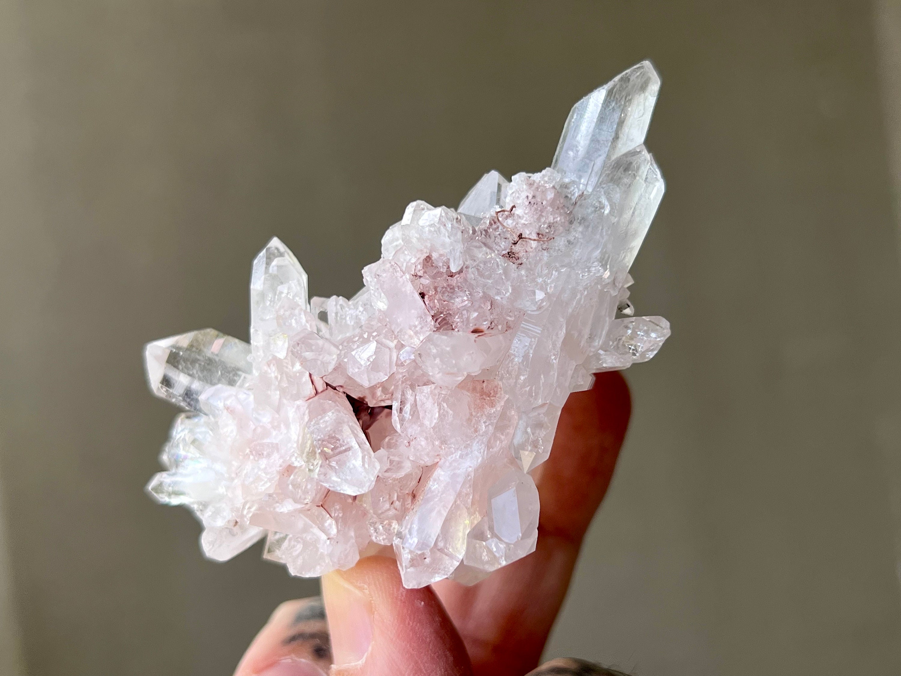 Pink Lemurian Quartz Crystal, New Rare Find, Pink Colombian Lemurian ...