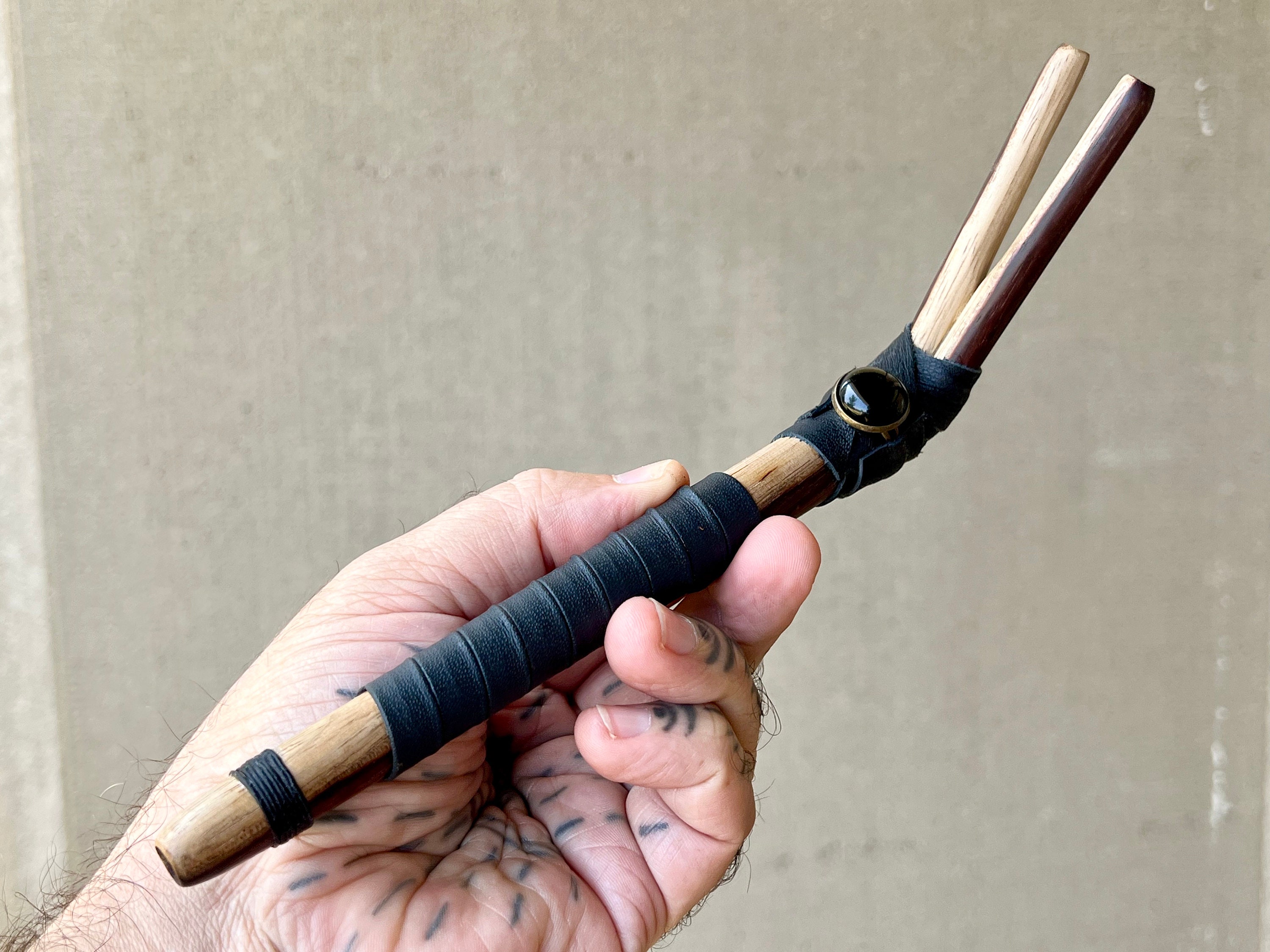 Double Tepi (kuripe) pipe with Black Onyx