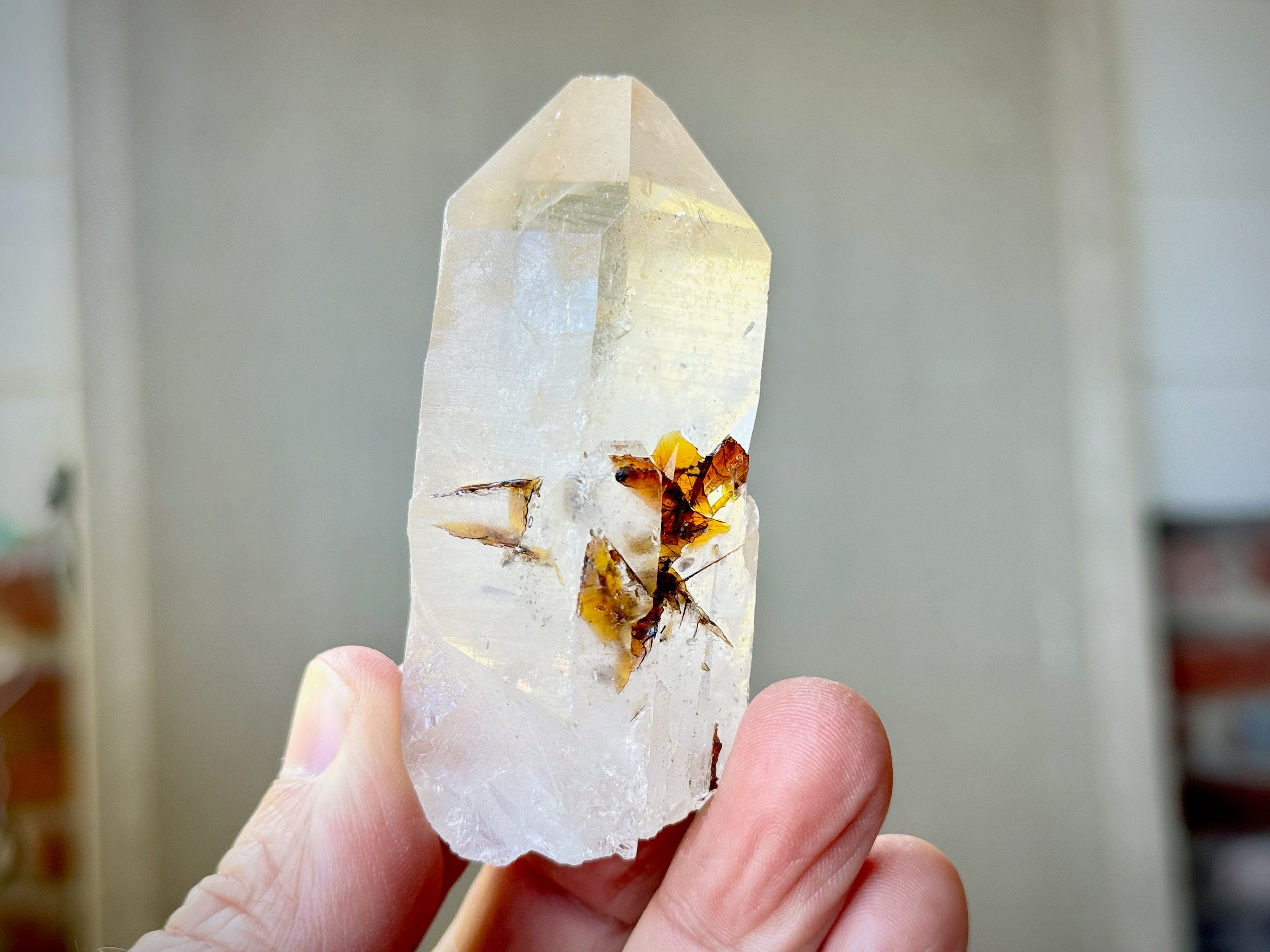 Brookeite Included Quartz, New Find, Rare Inclusion, Clear Quartz with ...