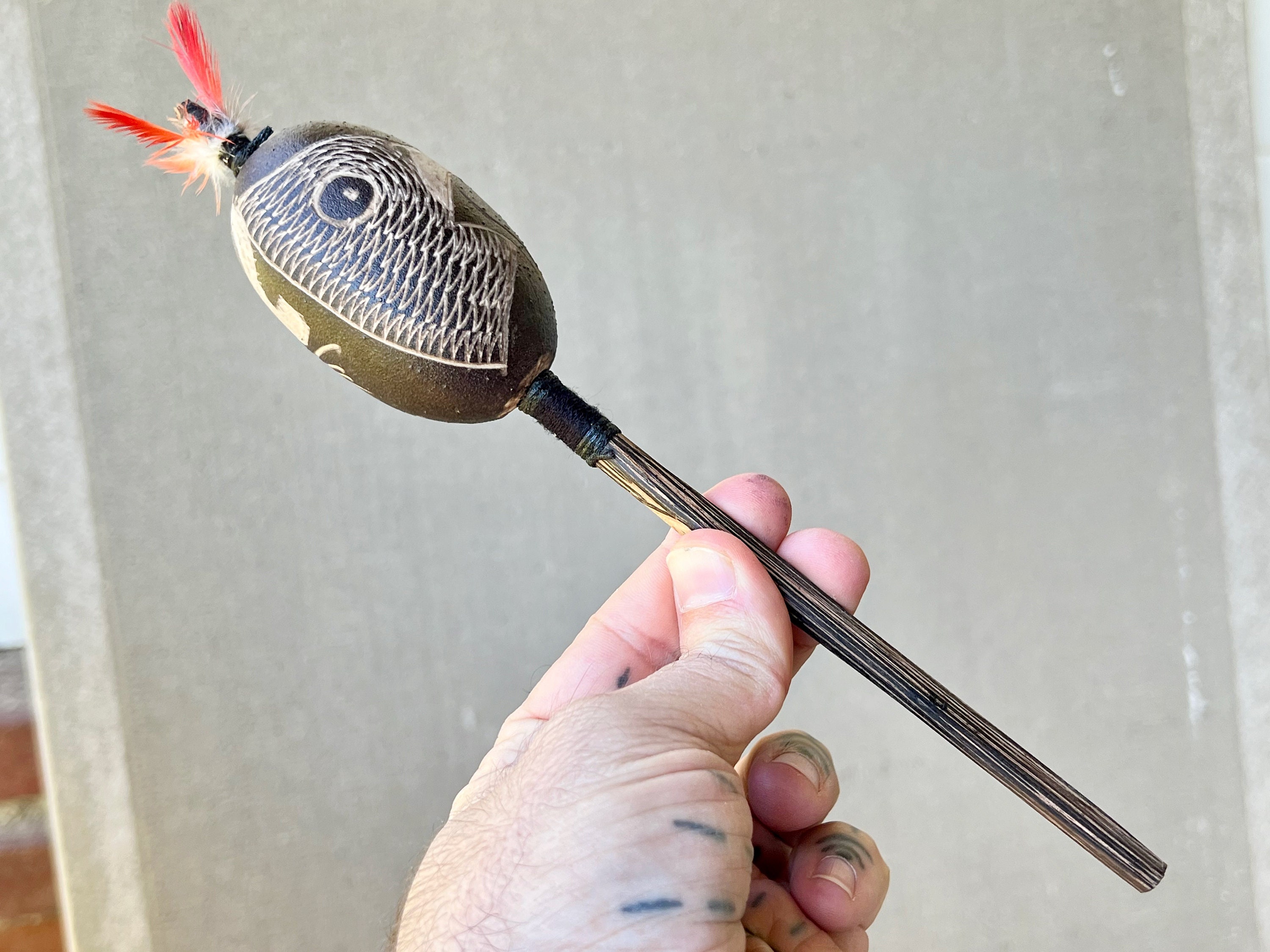 Shaman Rattle, Traditional Shipibo Rattle for Shamanic Plant Medicine ...