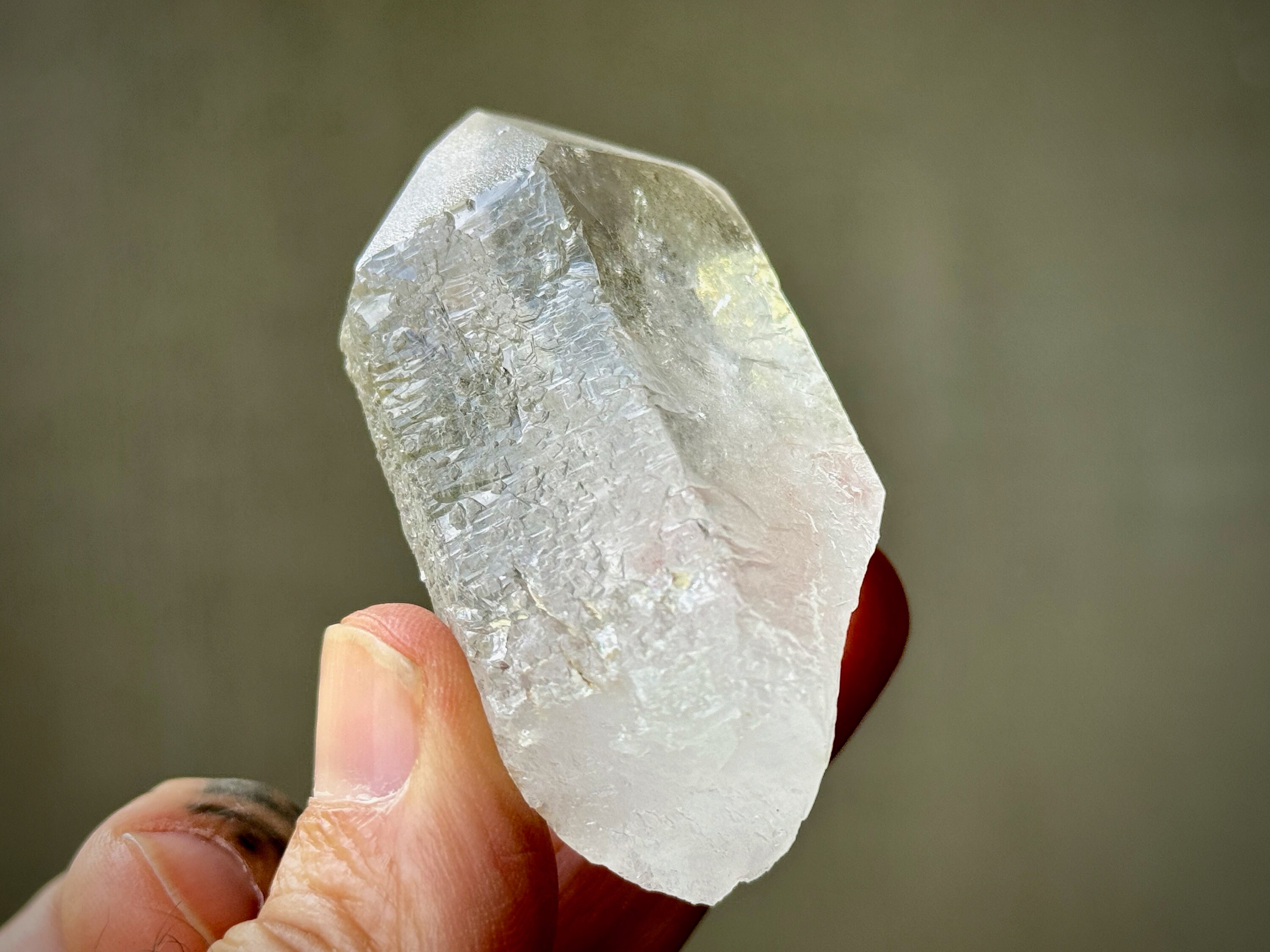 Dissolution Quartz Crystal with Beautiful Textures, Hydrothermally ...