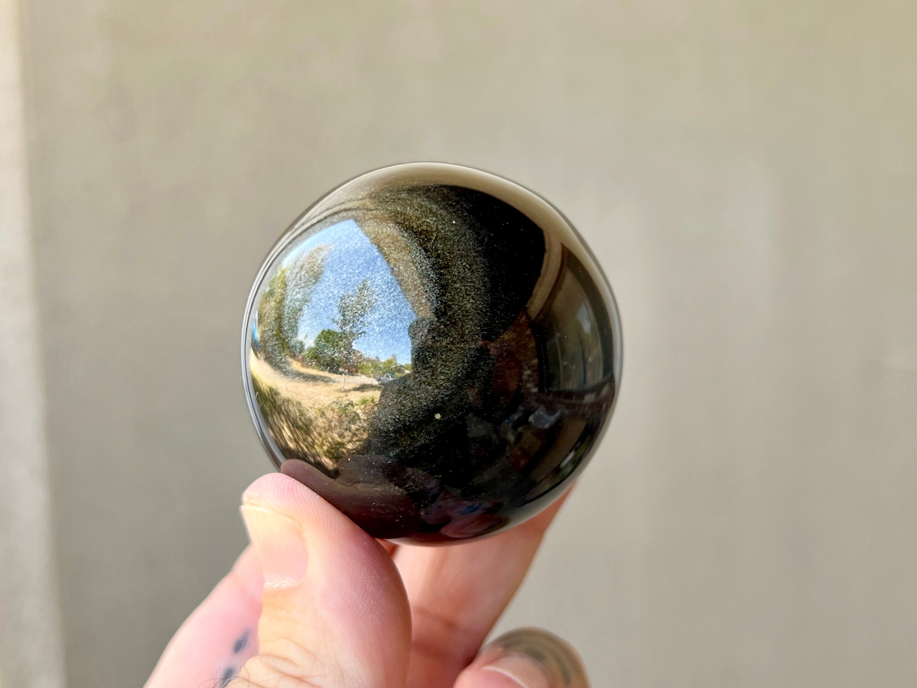 Obsidian Sphere, 2 Silver Sheen Obsidian Crystal Ball, Protection ...