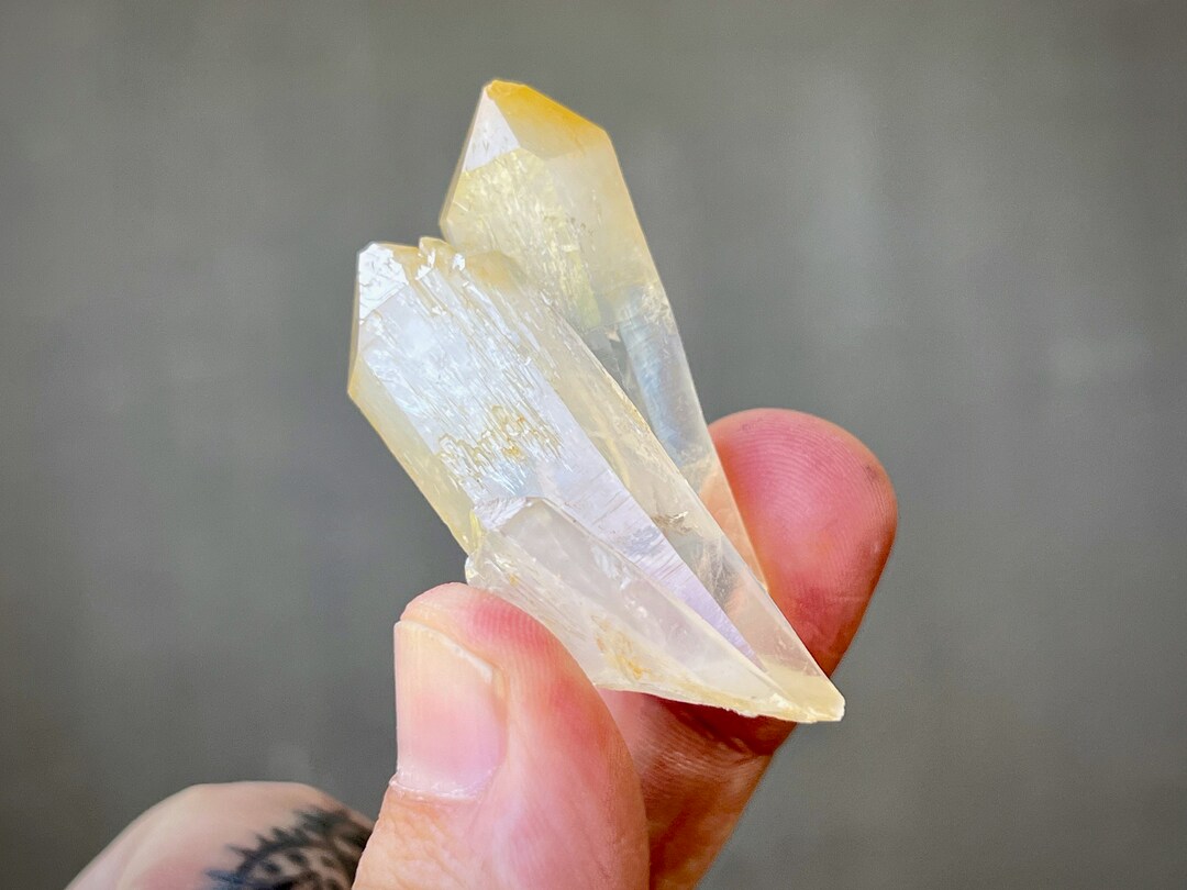 Mango Quartz With Yellow Orange Halloysite Inclusion, Tantric Twin ...