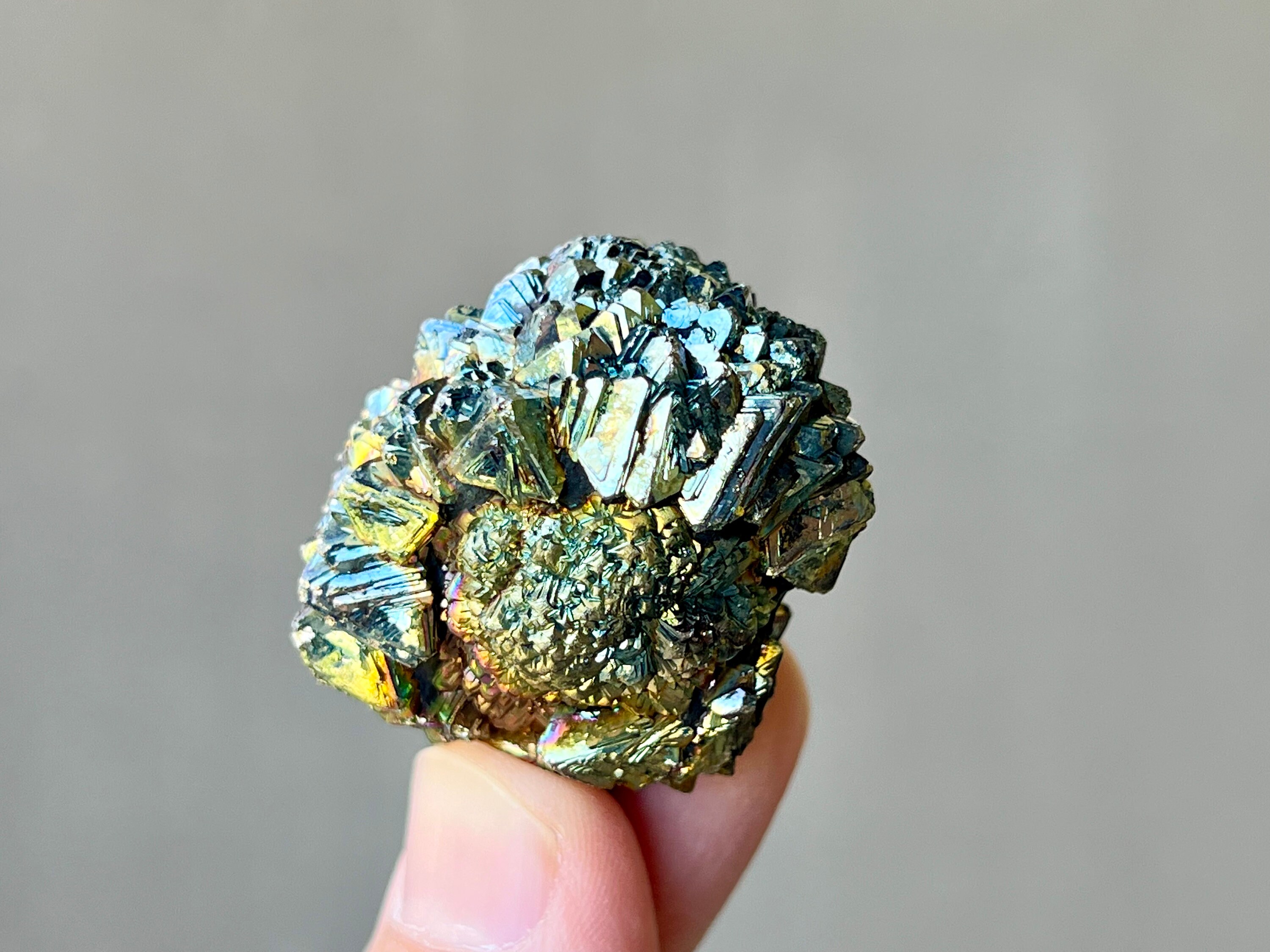 Rainbow Marcasite Nodule with Natural Iridescence, 80g, Golden Prophecy ...