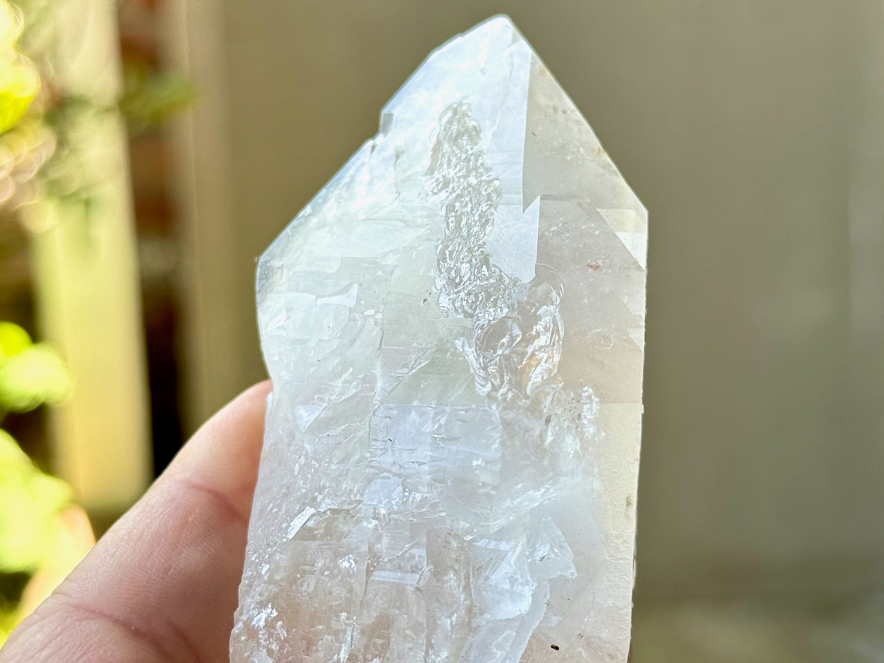 Lightning Strike Laser Quartz with Water Clear Clarity, Double ...