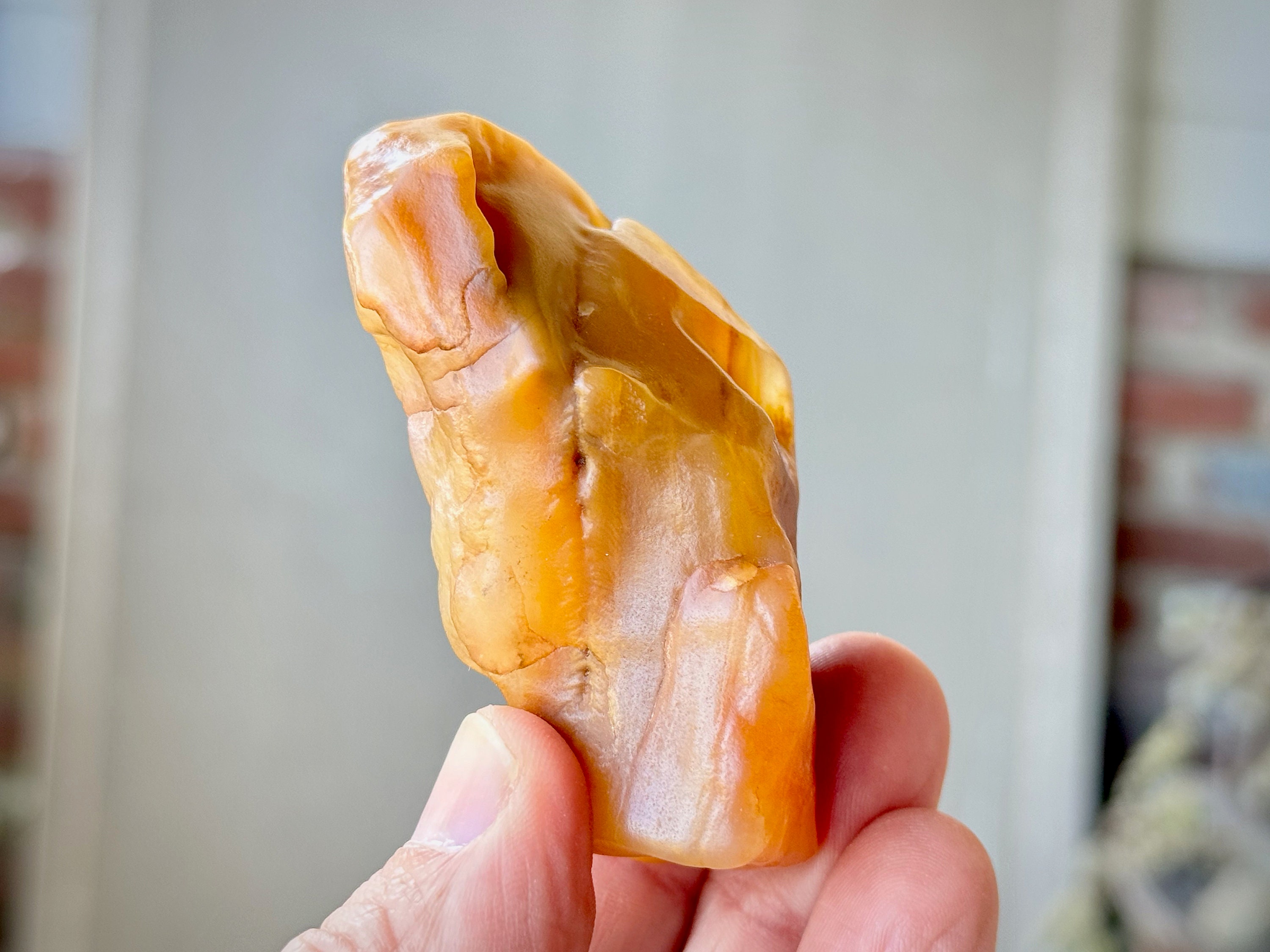 Yellow Jade, Rare Find, Natural Raw Yellow Jade with Vibrant Orange ...