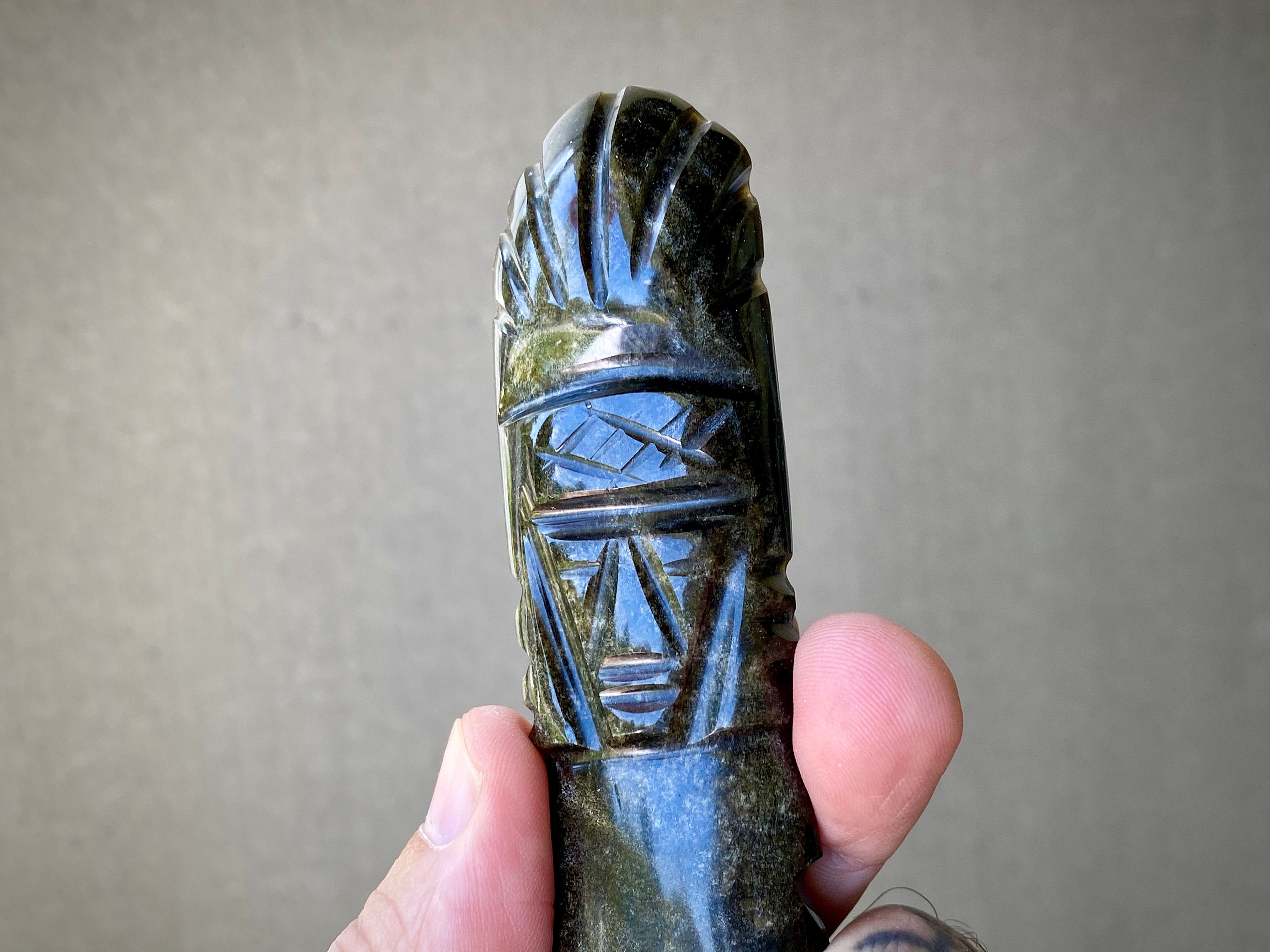Ceremonial Dagger, Silver Sheen Obsidian Dagger, Mayan Athame ...