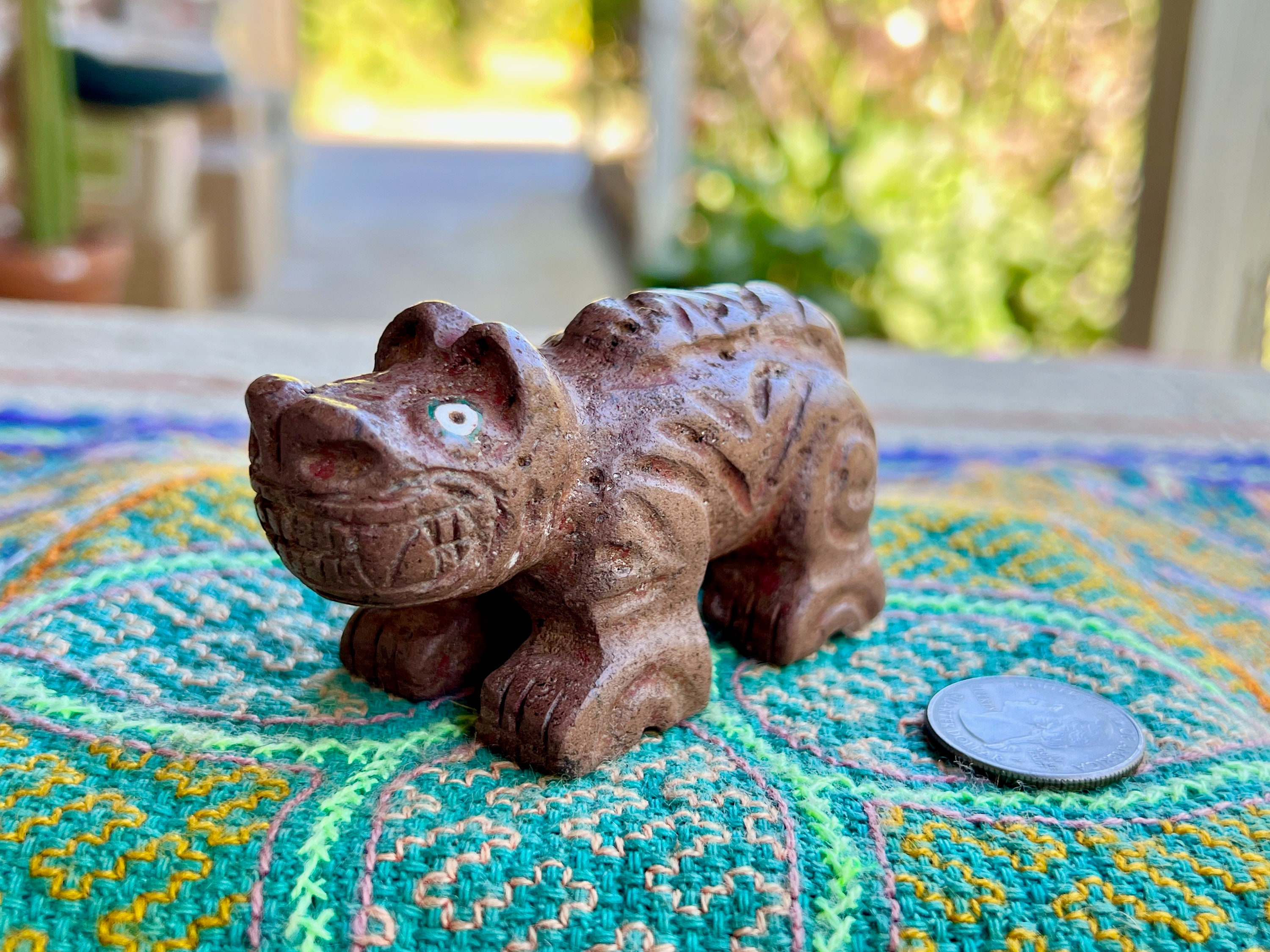 Incan Puma Totem, Hand Carved in Peru's Sacred Valley by Artist Ruben ...