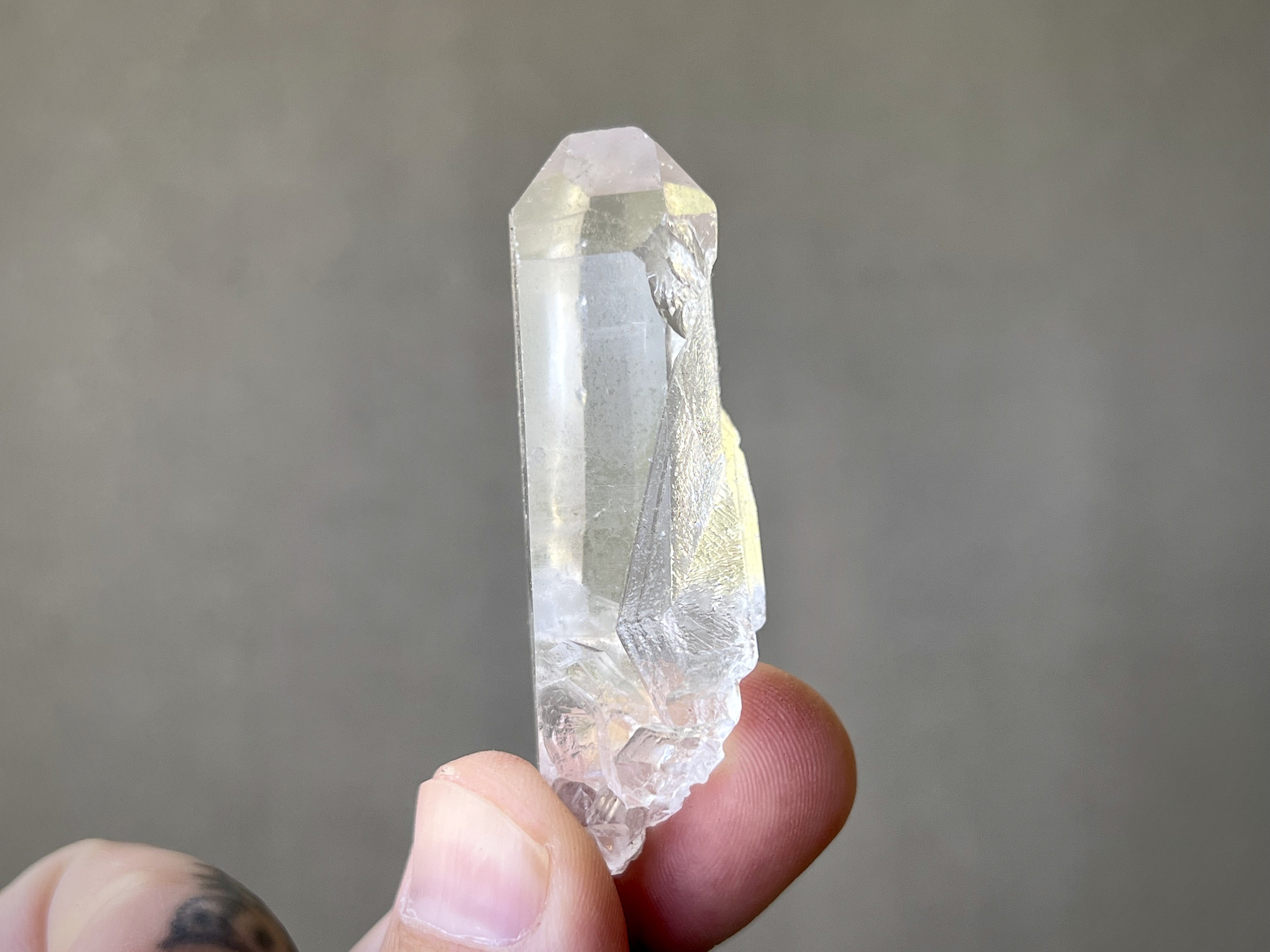 Cathedral Quartz Crystal with Unique Key Imprint, Water Clear Quartz ...