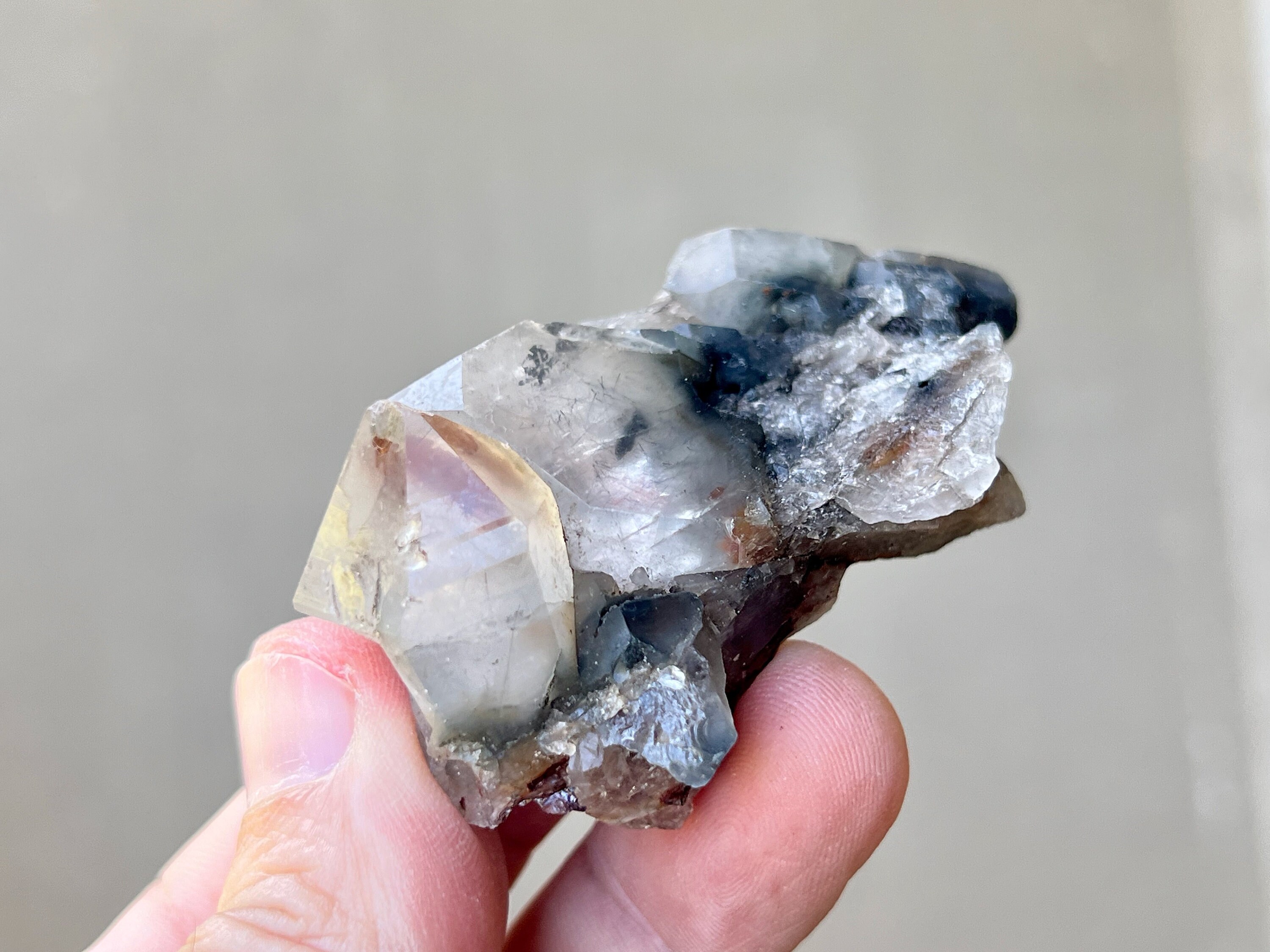 Blue Tara Quartz with Vibrant Blue Riebeckite Inclusion, New Find (2023 ...