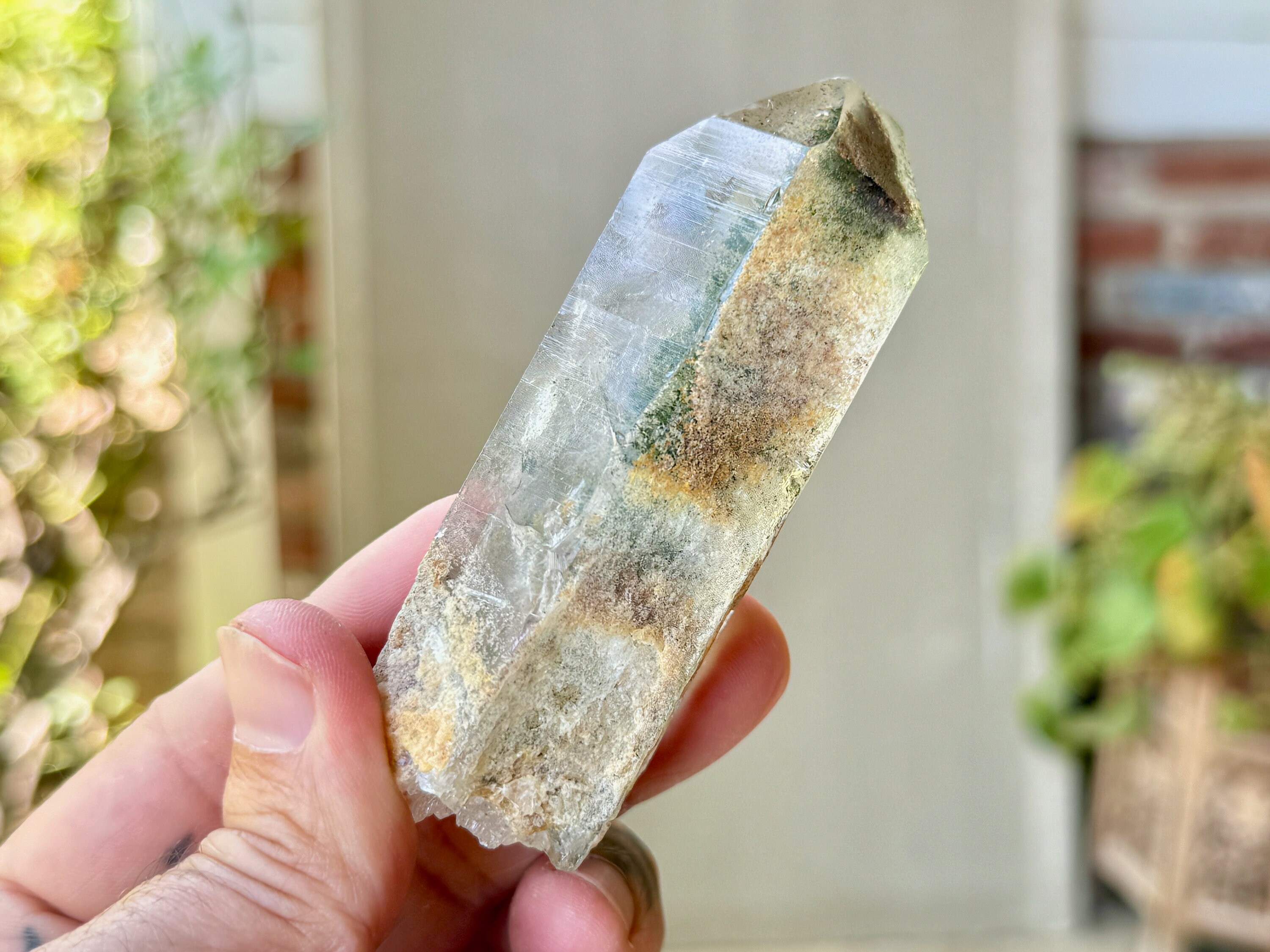 Green Chlorite Phantom Quartz with Time Link and Deep Key Imprint, Isis ...