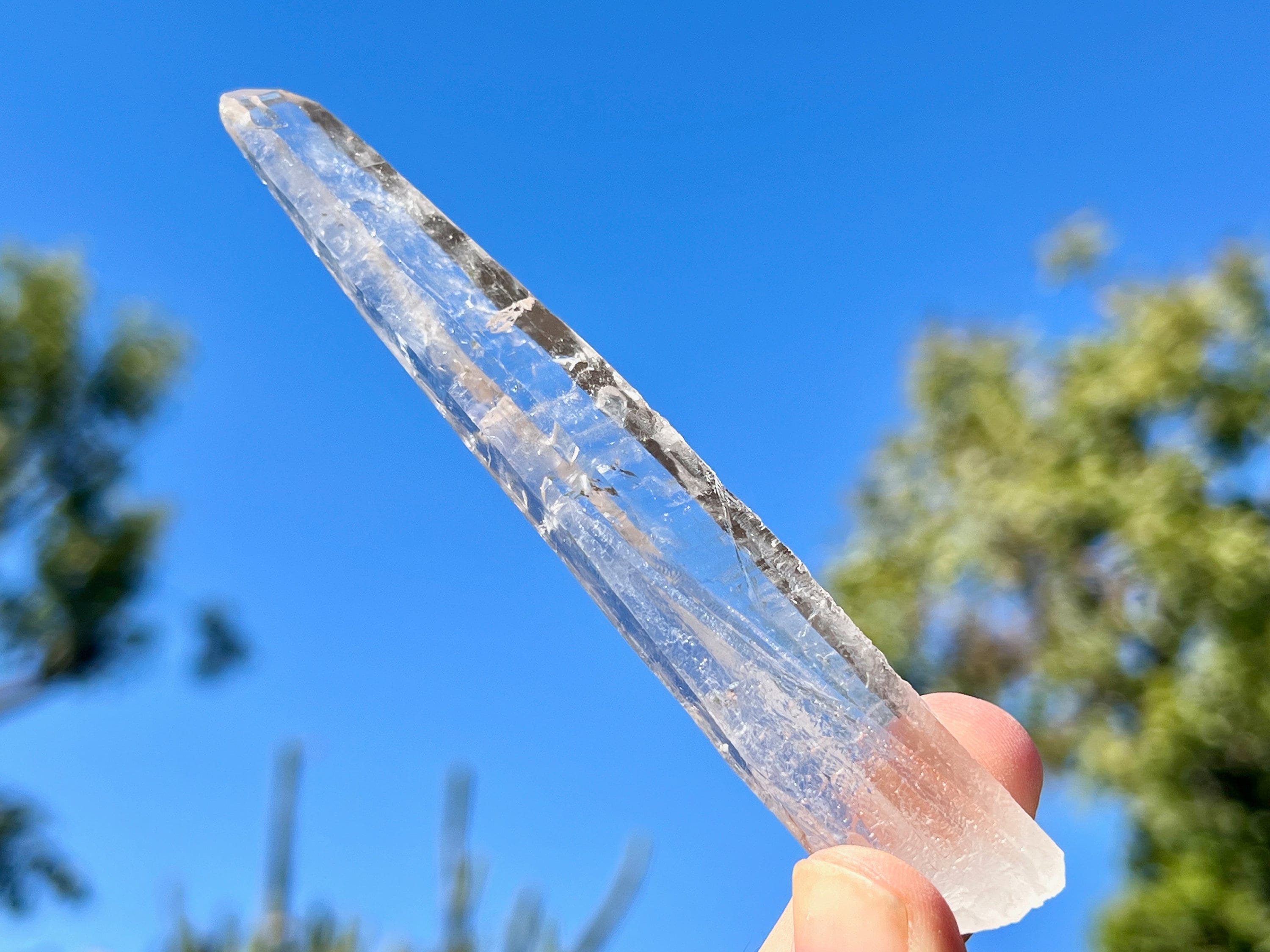 Lightning Strike Laser Quartz with Water Clear Clarity, Rare Find ...