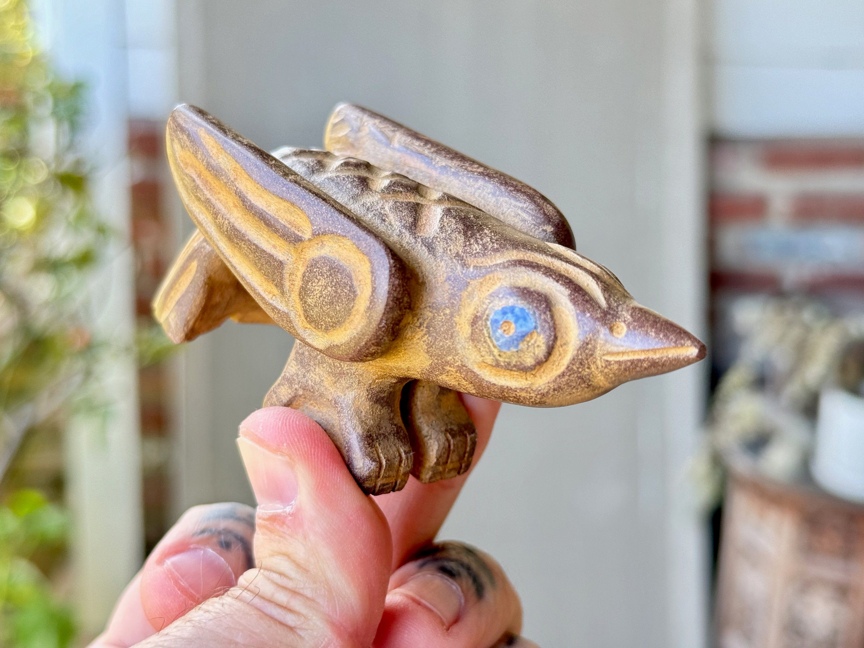 Incan Hummingbird Statue by Peruvian Artist Ruben Layme, Andean ...