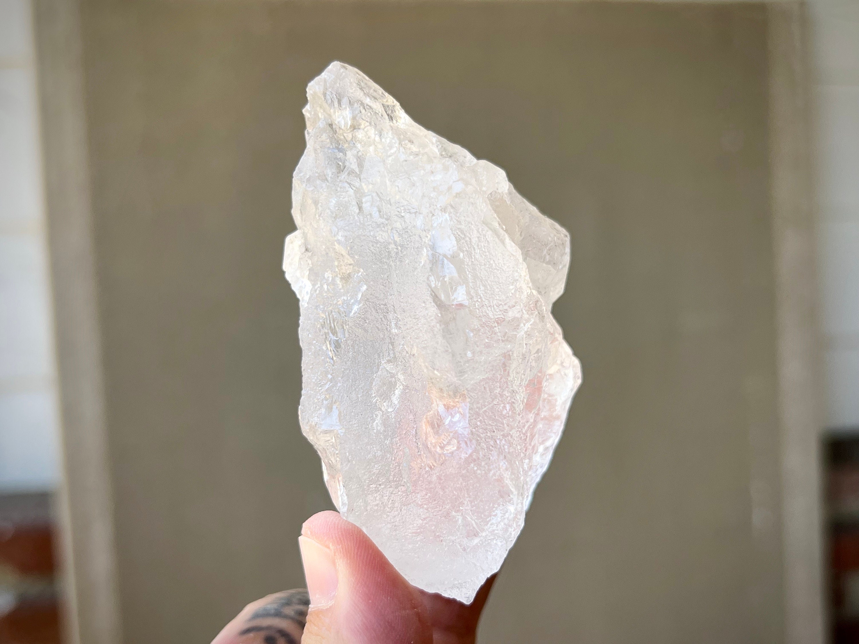 Ice Quartz Crystal, Hydrothermally Etched Dissolution Quartz ...