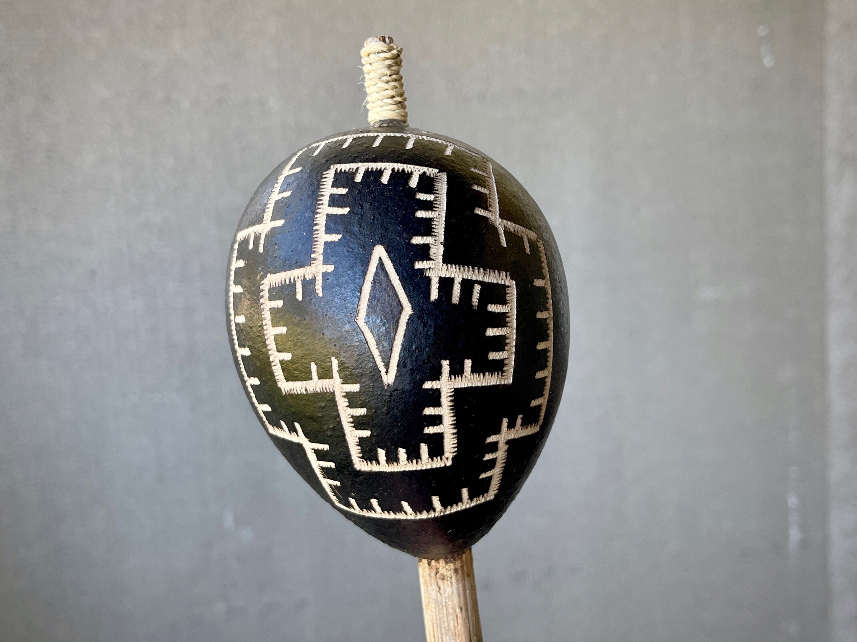 Peruvian Amazon Gourd Rattle, Traditional Shipibo Shaker Instrument for ...