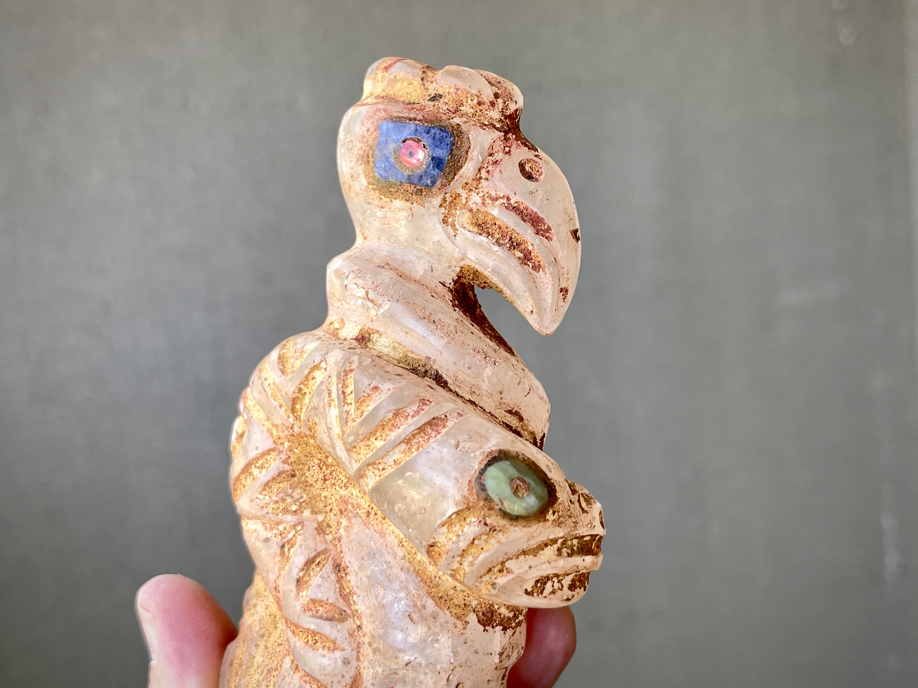 Condor and Serpent Statue by José Aguilar, Carved Crystal Condor and ...