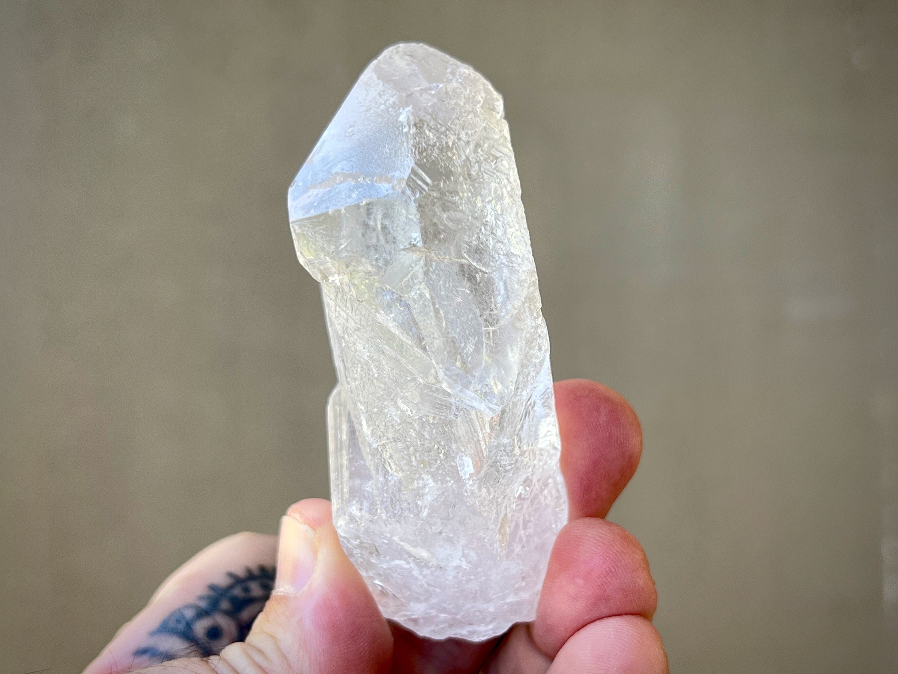Trigonic Quartz, Dissolution Quartz Crystal with Trigons ...