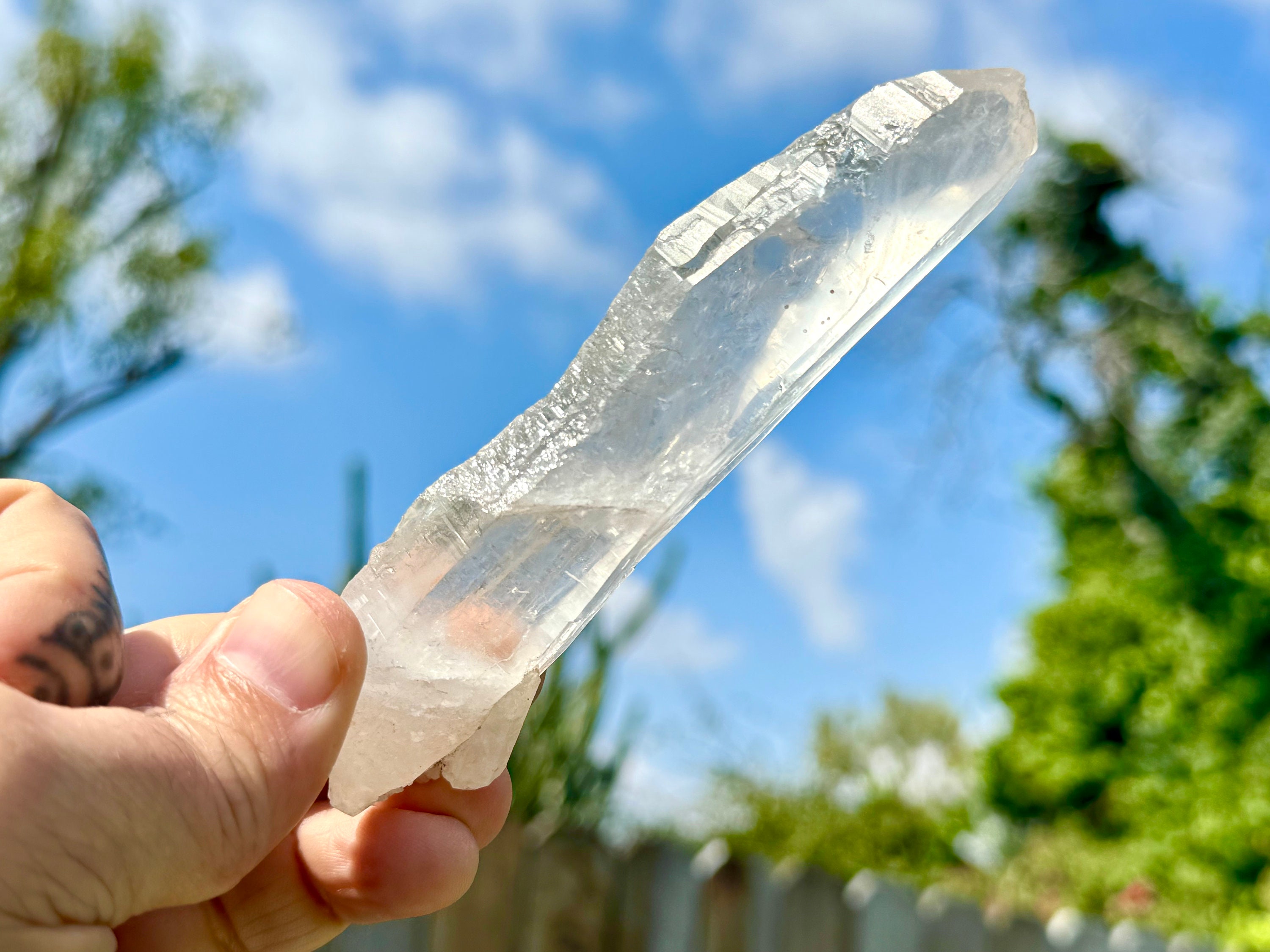 Lightning Strike Laser Quartz with Water Clear Clarity, Rare Find ...
