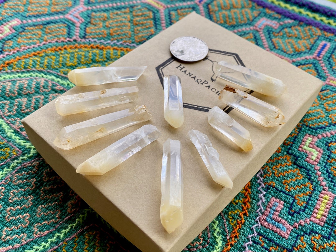 Mango Quartz Crystal Lot, 10 Pieces, Rare Corona Quartz With Orange ...