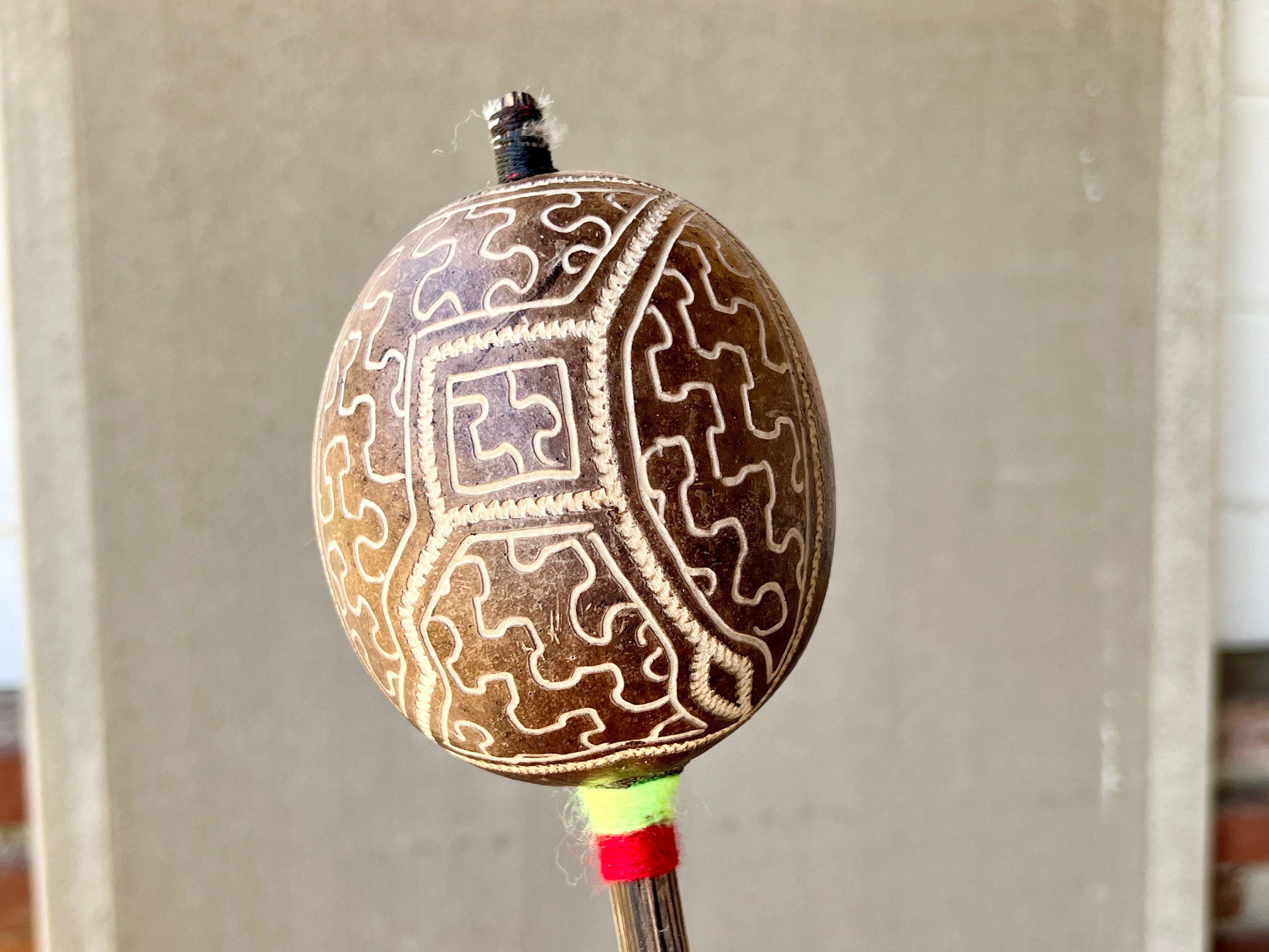 Shipibo Gourd Rattle from the Peruvian Amazon, Traditional Shaman ...