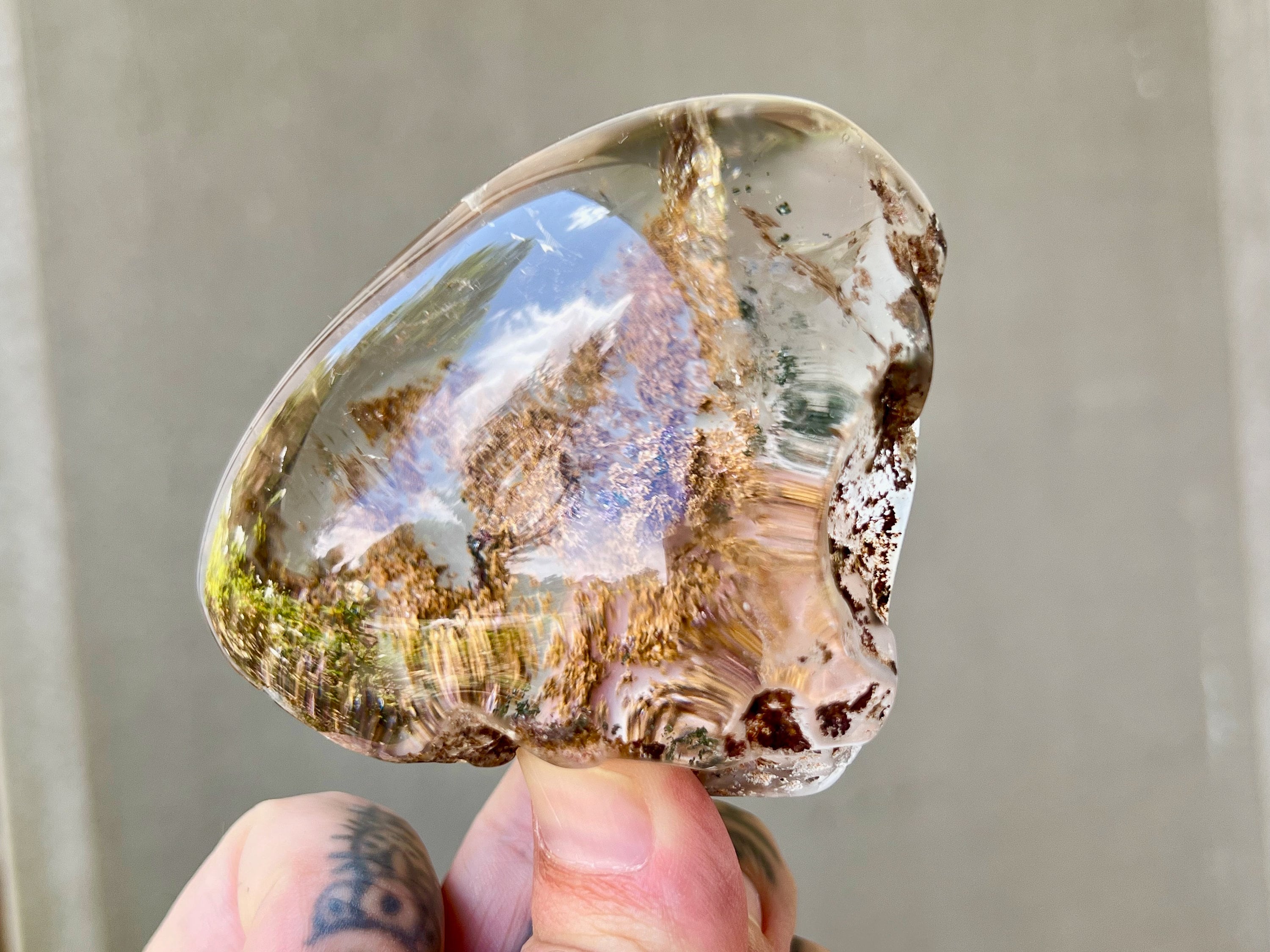 Lustrous Garden Quartz Dome with Colorful Mineral Inclusions, 373g ...