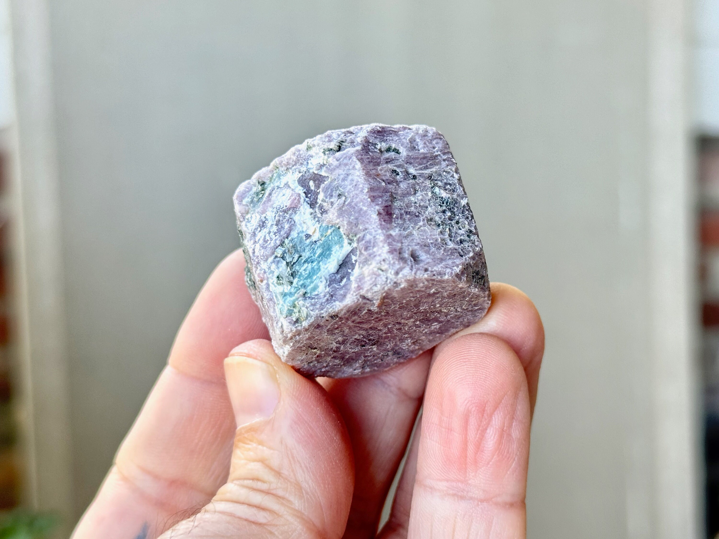 Ruby Corundum with Record Keepers and Aquamarine Inclusion, Natural Raw ...