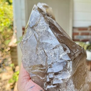 Fully Terminated Elestial Smoky Quartz Crystal With Golden Mica ...