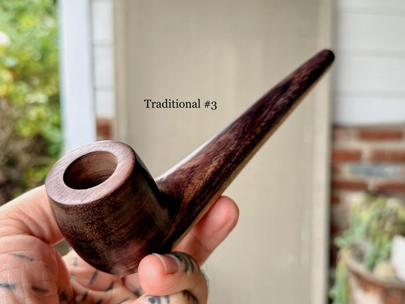 Tobacco Pipe, Traditional Wooden Mapacho Pipe for Shamanic Ceremony ...
