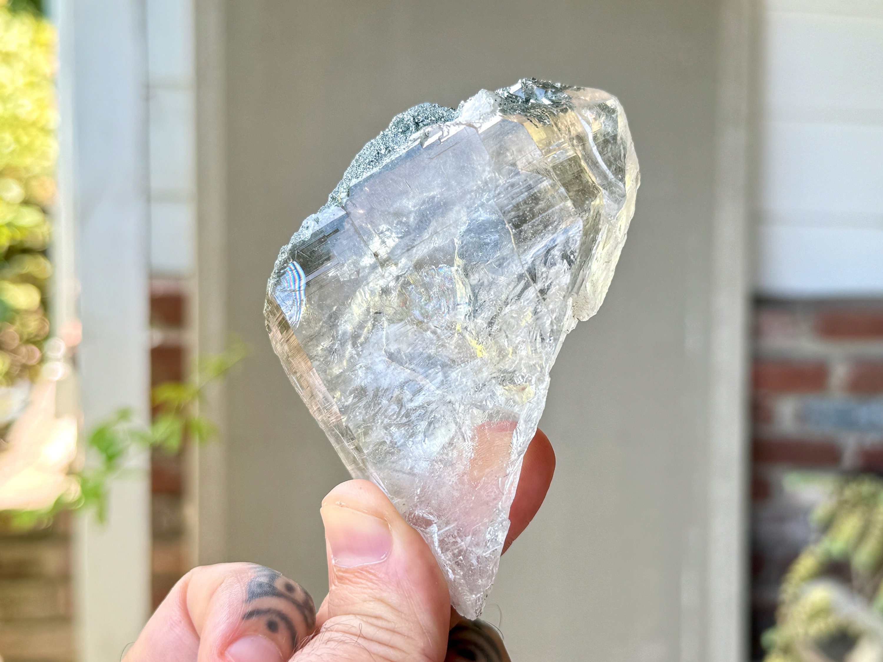 Himalayan Cathedral Quartz with Green Chlorite, 211g, Water Clear, High ...