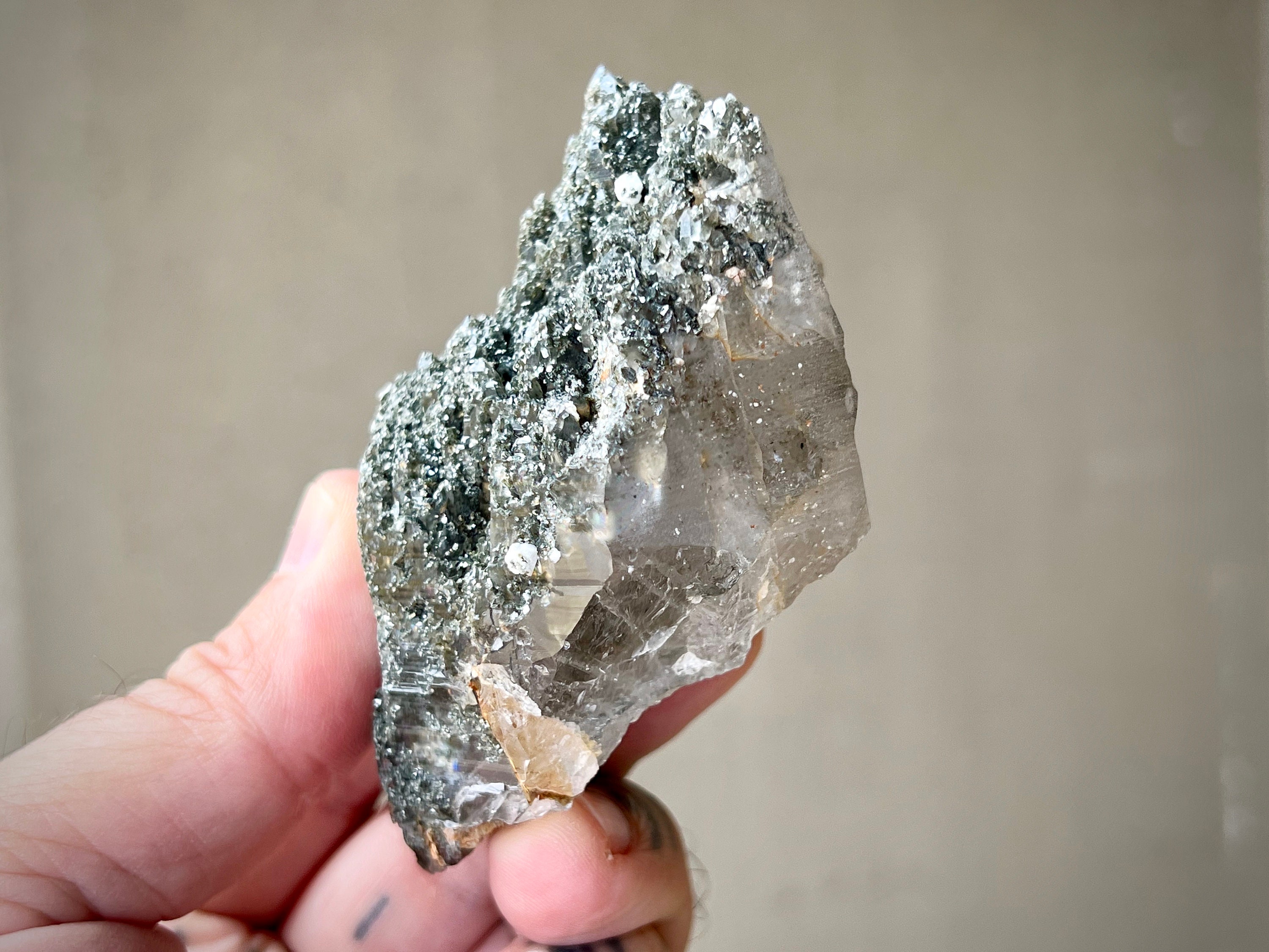 Himalayan Quartz Crystal, Rare Find, Nepal Quartz with Green Chlorite ...