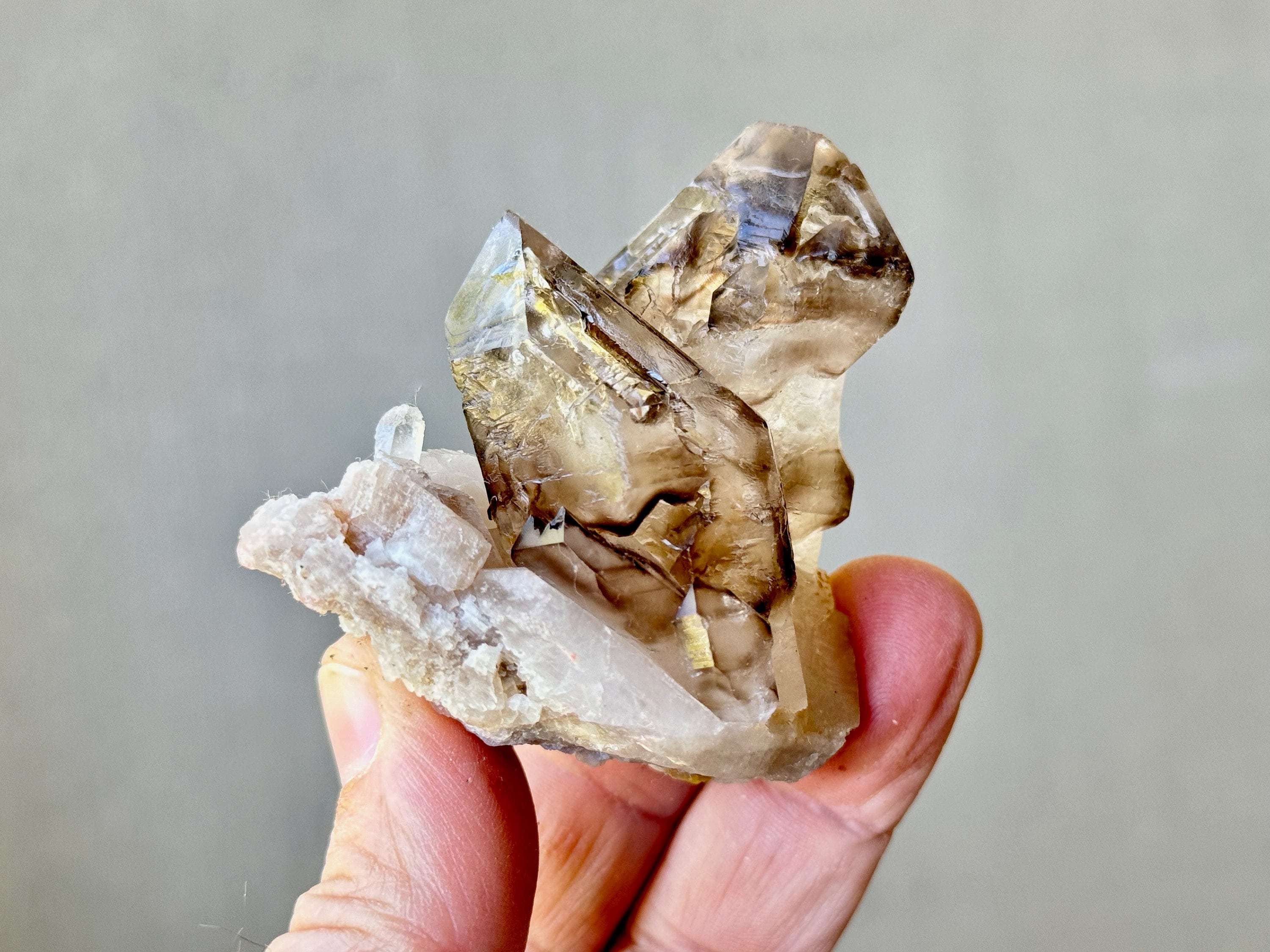 Elestial Smoky Quartz with Brilliant Luster and Self-Standing Formation ...