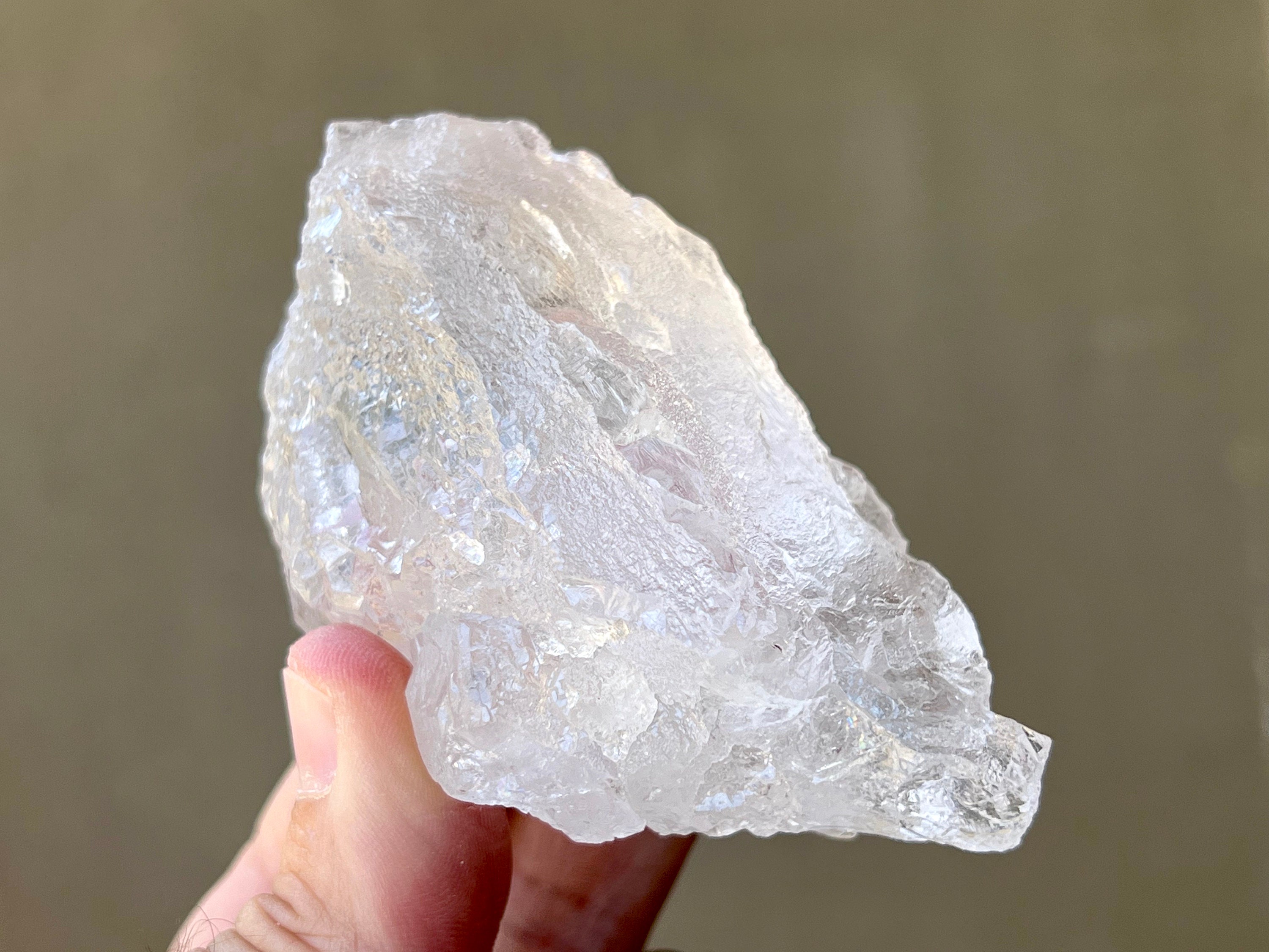 Ice Quartz Crystal, Hydrothermally Etched Dissolution Quartz ...