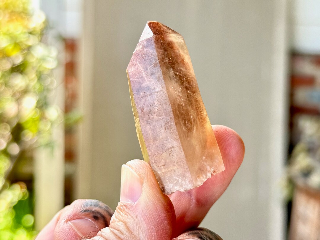 Red Rutile Lemurian Quartz With Red and Golden Angel Hair Rutile ...