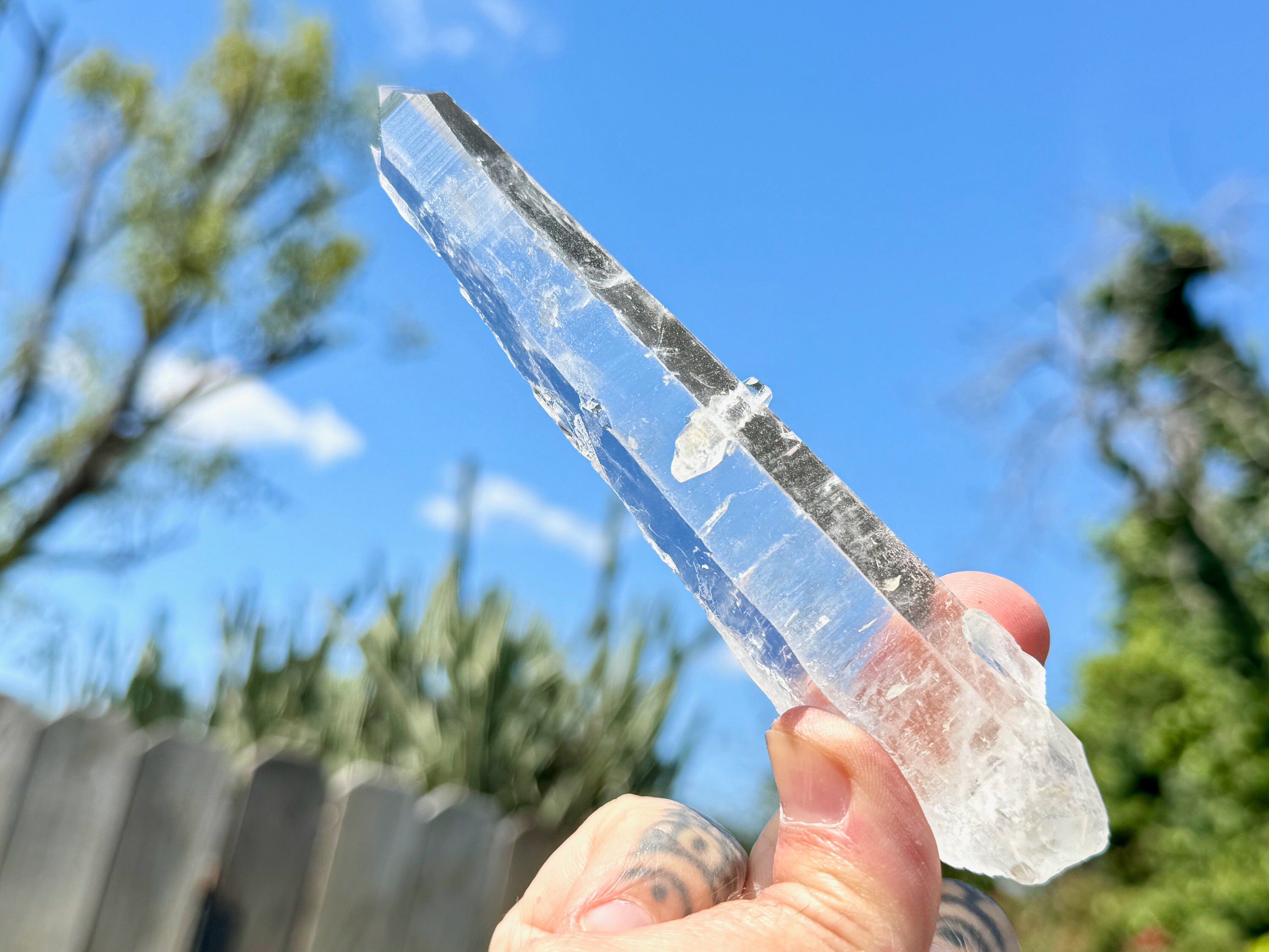 Lightning Strike Laser Quartz with Water Clear Clarity, Rare Find ...