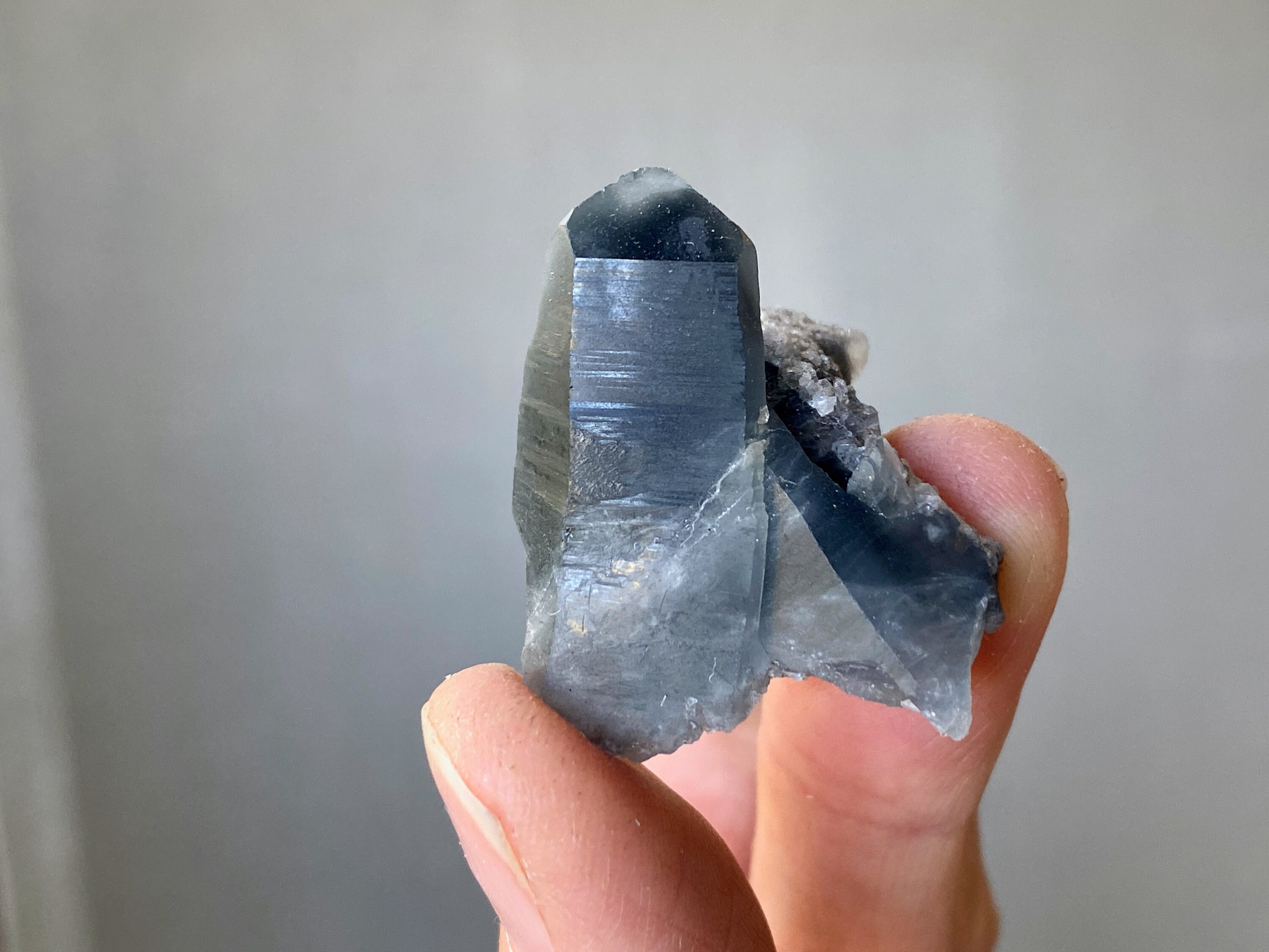 Blue Tara Quartz with Vibrant Blue Riebeckite Inclusions, New Find ...