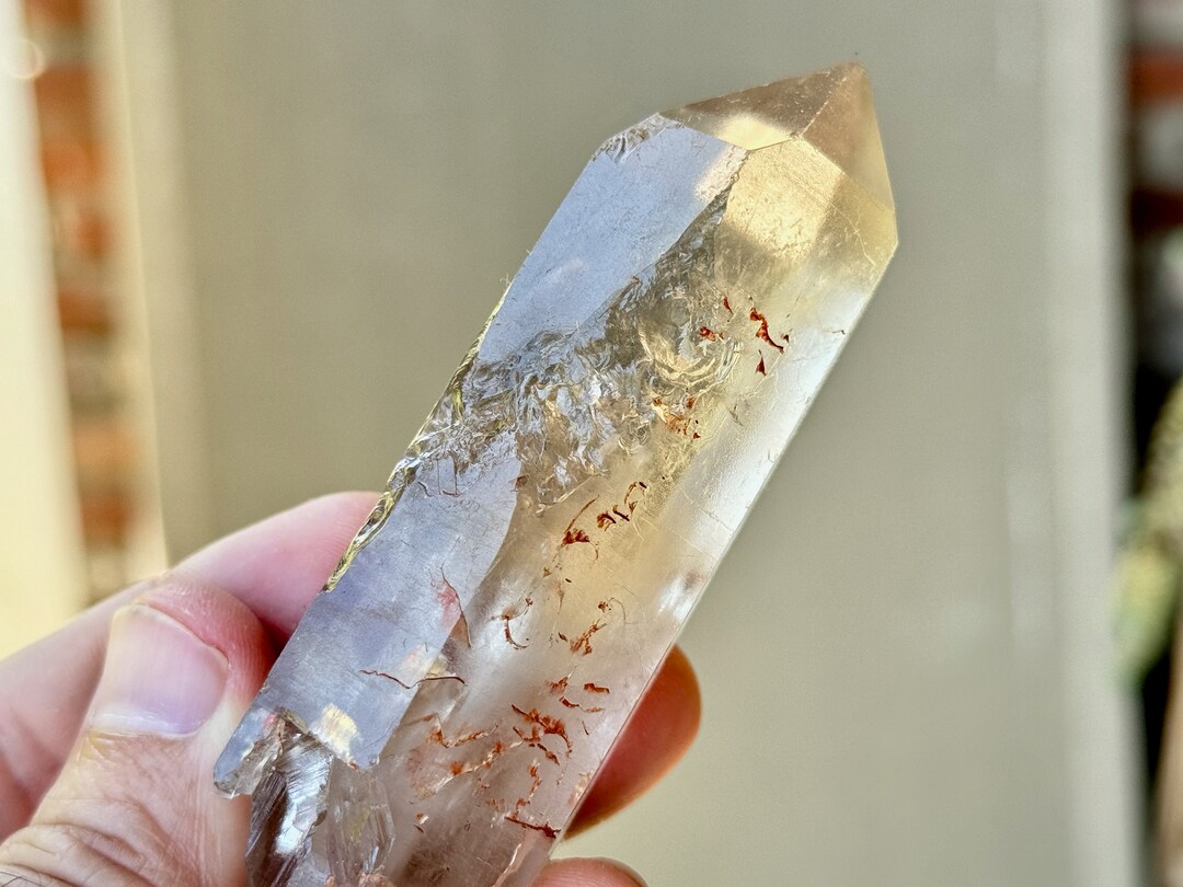 Smoky Lightning Strike Quartz With Red Hematite Inclusion, Rare Find ...