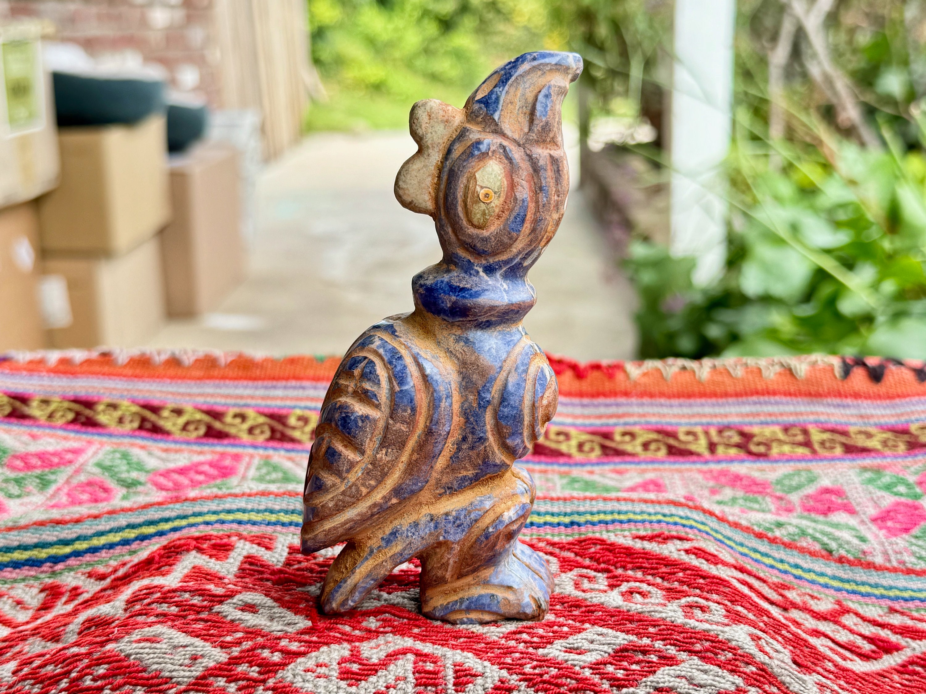 Incan Condor Statue by Peruvian Artist Ruben Layme, Hand Carved Andean ...